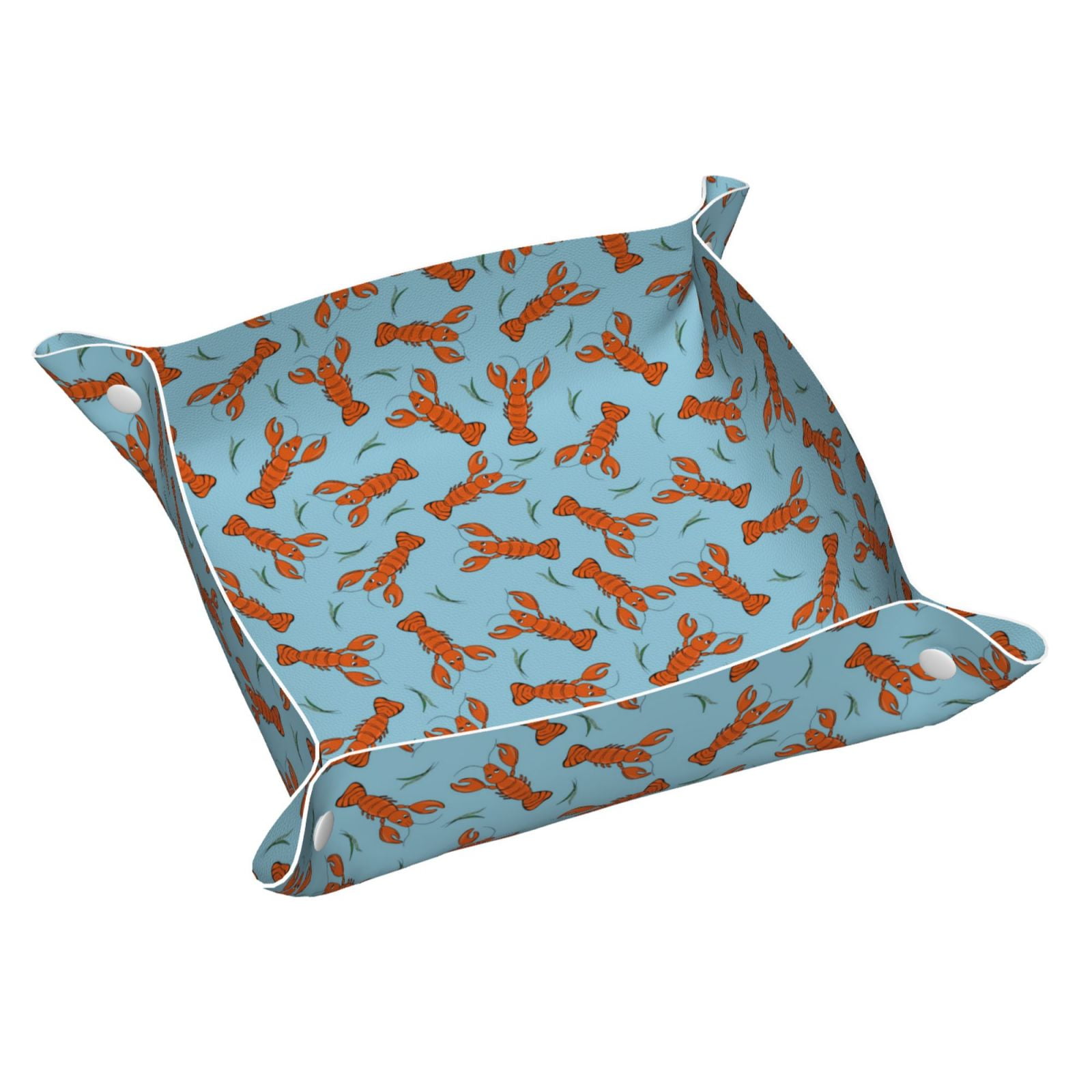 Valet Tray, Funny Lobsters Faux Leather Desk Tray Vanity Tray Night ...