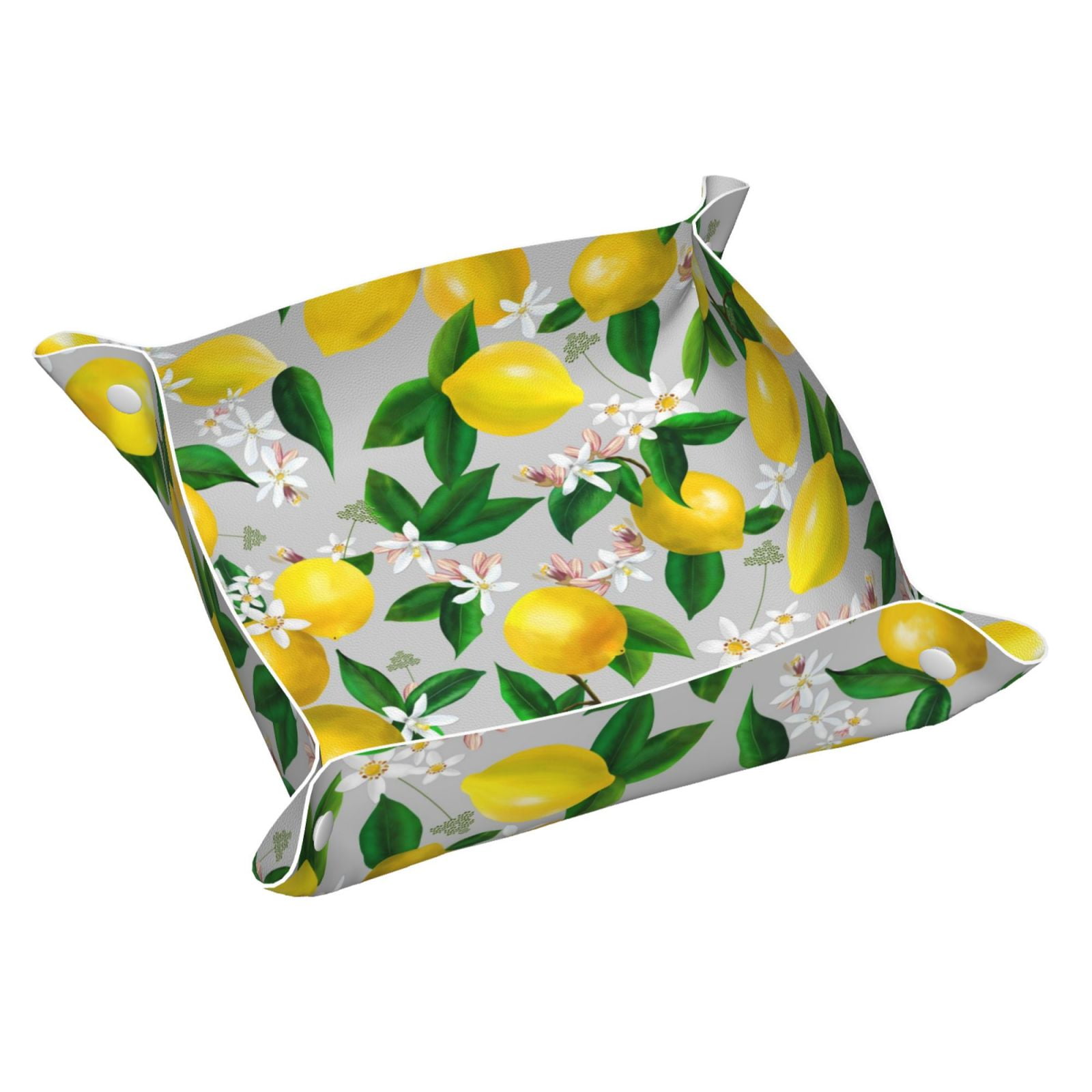 Valet Tray, Lemon1 Faux Leather Desk Tray Vanity Tray Night Stand ...