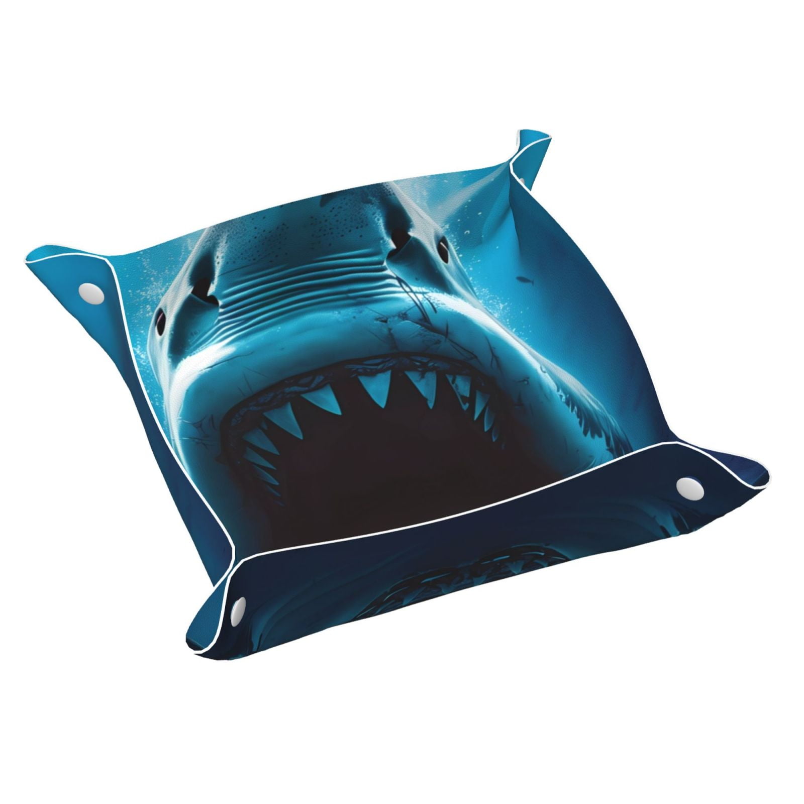 Valet Tray, Open-Mouthed Shark Faux Leather Desk Tray Vanity Tray Night ...