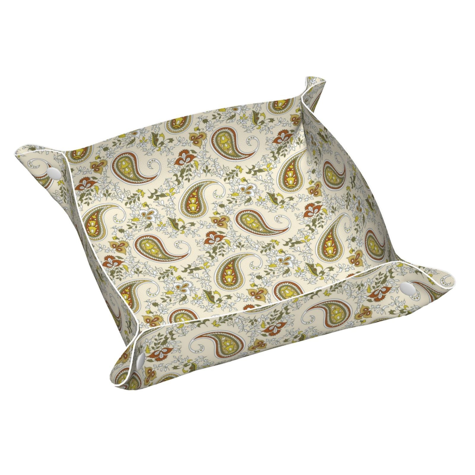 Valet Tray, Paisley Pattern No.90106 Faux Leather Desk Tray Vanity Tray ...