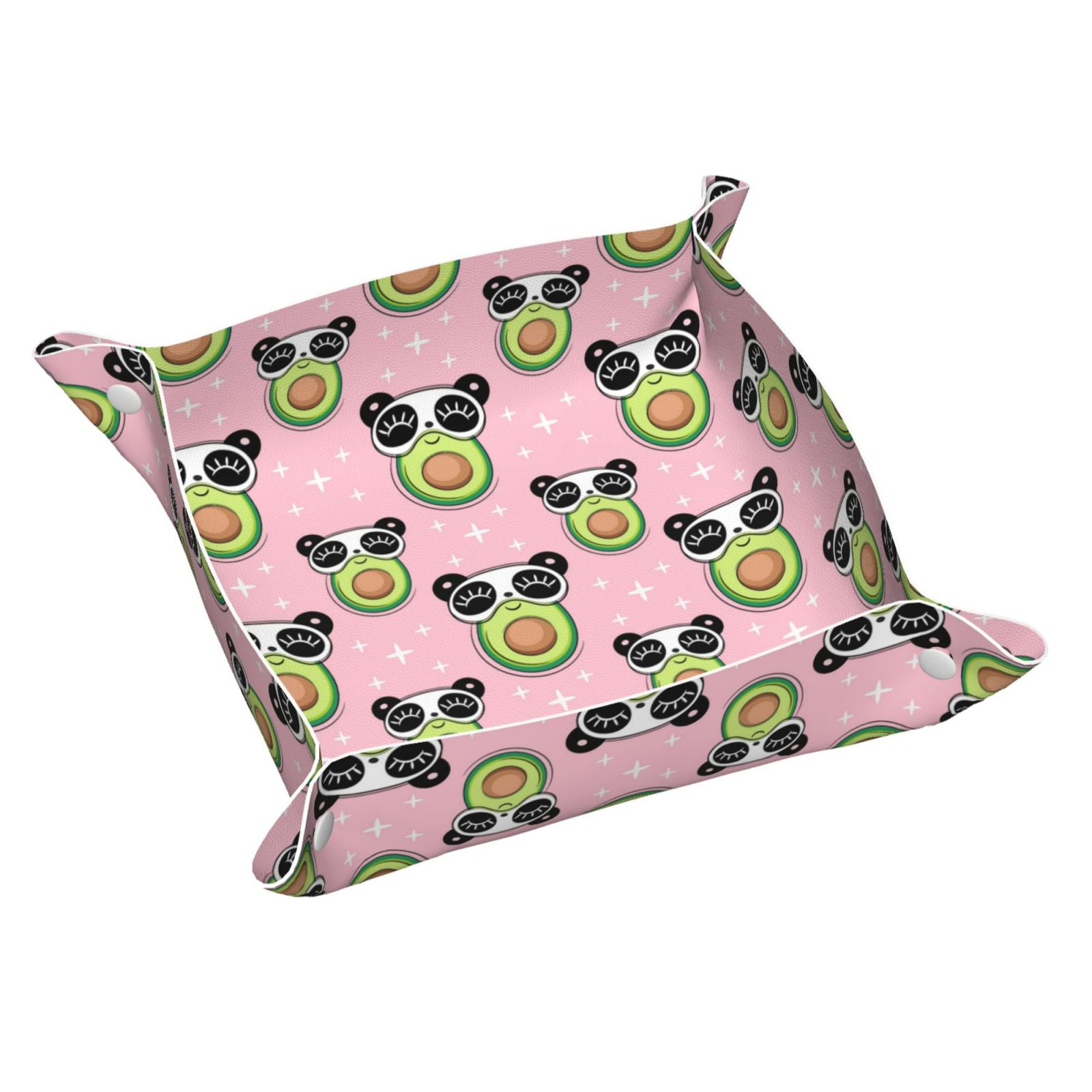 Valet Tray, Panda Avocado Faux Leather Desk Tray Vanity Tray Night ...