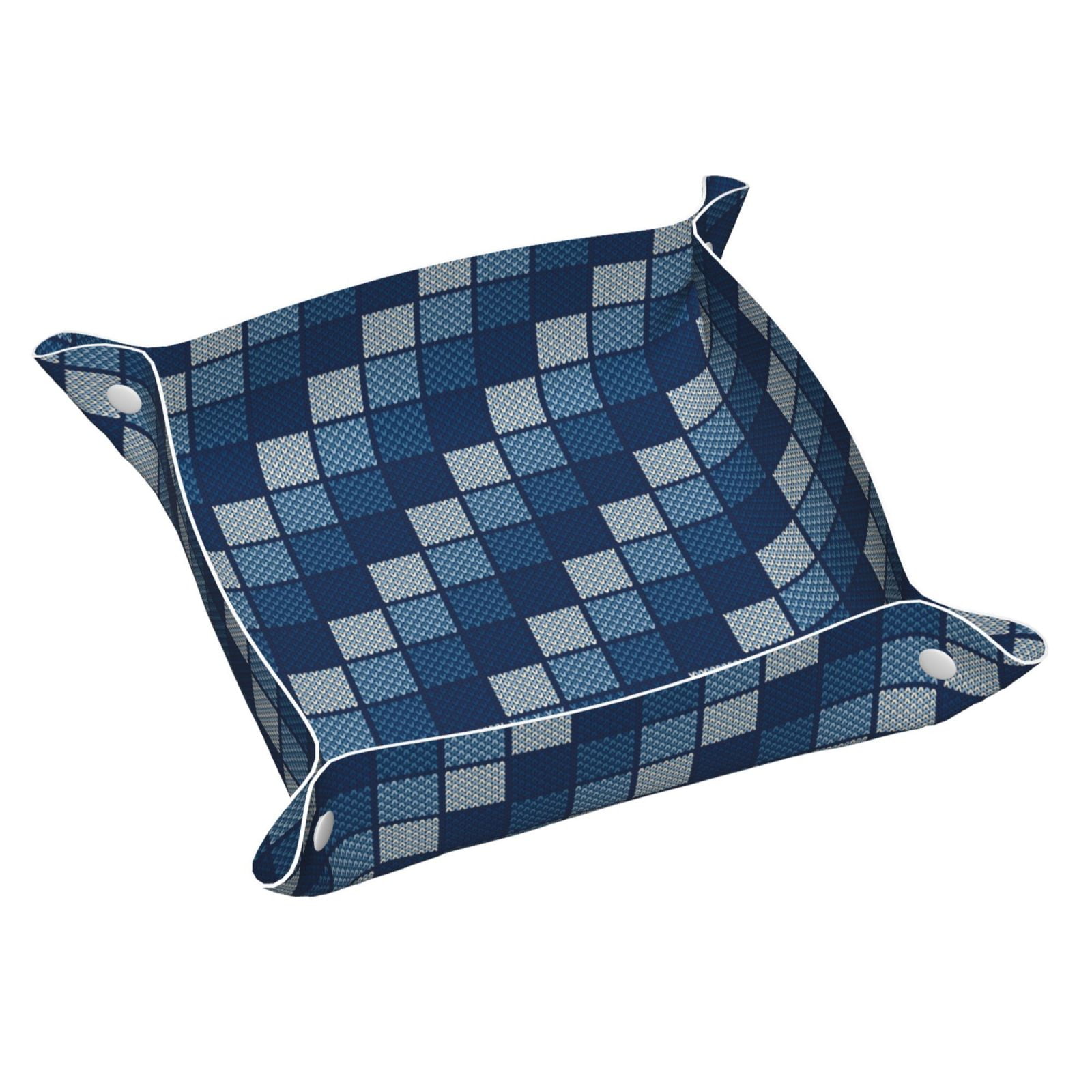 Valet Tray, Pixel grid Faux Leather Desk Tray Vanity Tray Night Stand ...