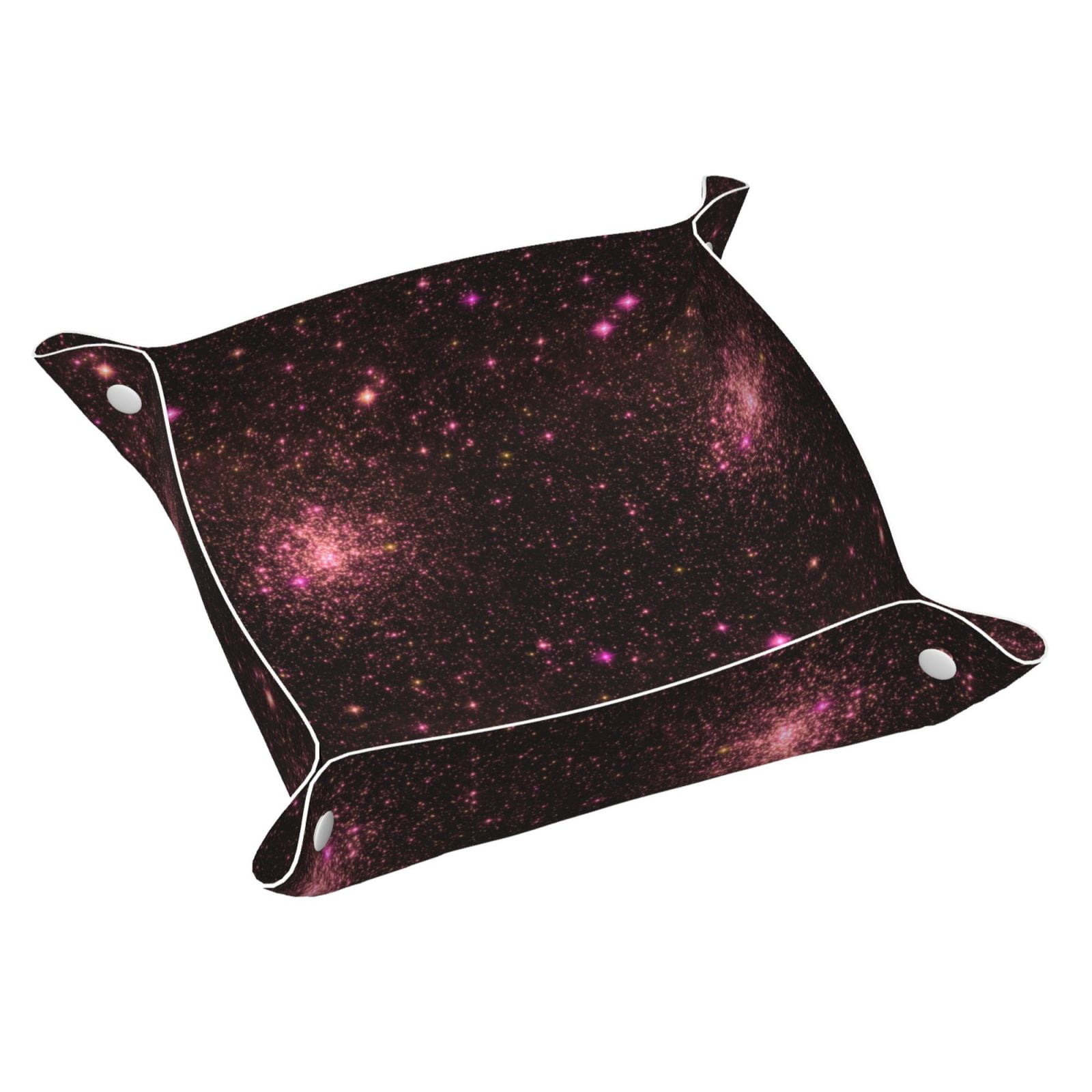 Valet Tray, Red abstract Starry sky shining Faux Leather Desk Tray ...