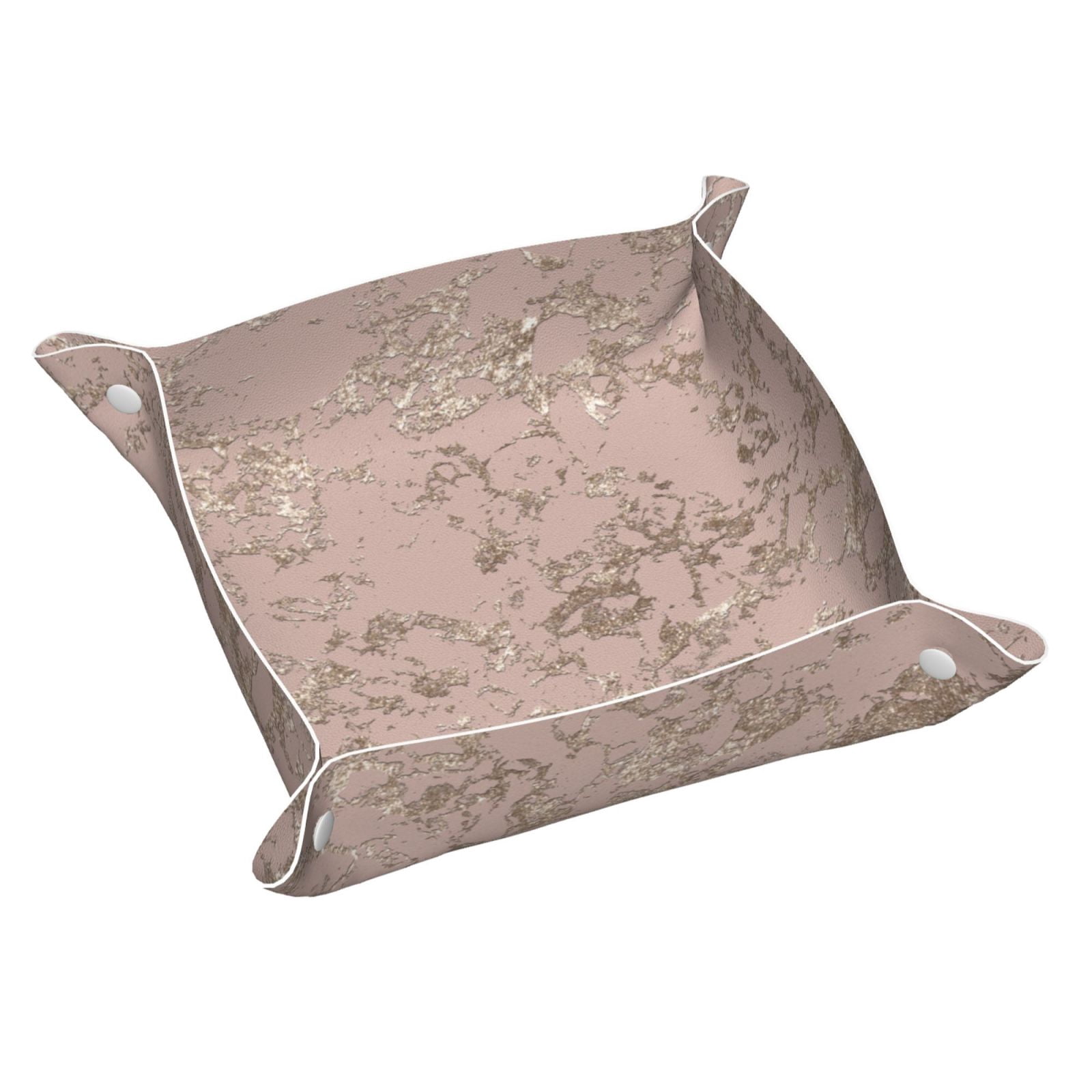 Valet Tray, Rose Gold Marble Texture Faux Leather Desk Tray Vanity Tray ...