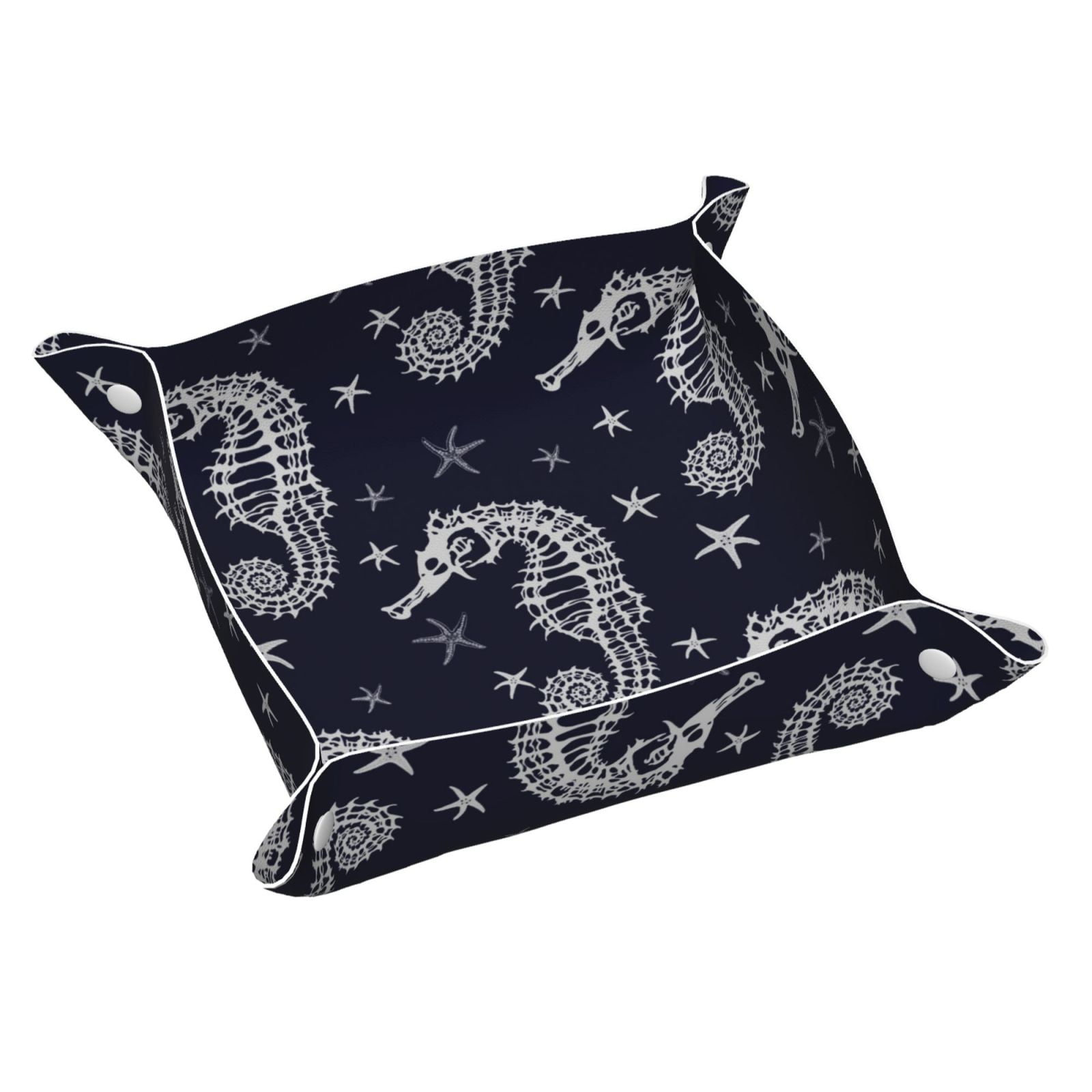 Valet Tray, Seahorses skeleton starfish cool Faux Leather Desk Tray ...