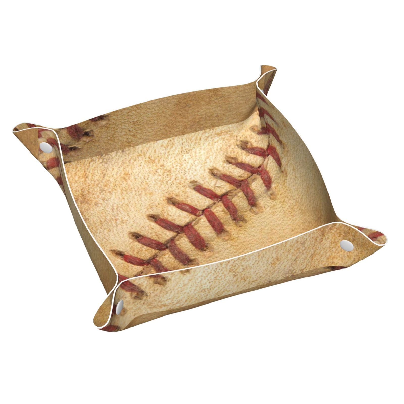 Valet Tray, Vintage Baseball Faux Leather Desk Tray Vanity Tray Night ...
