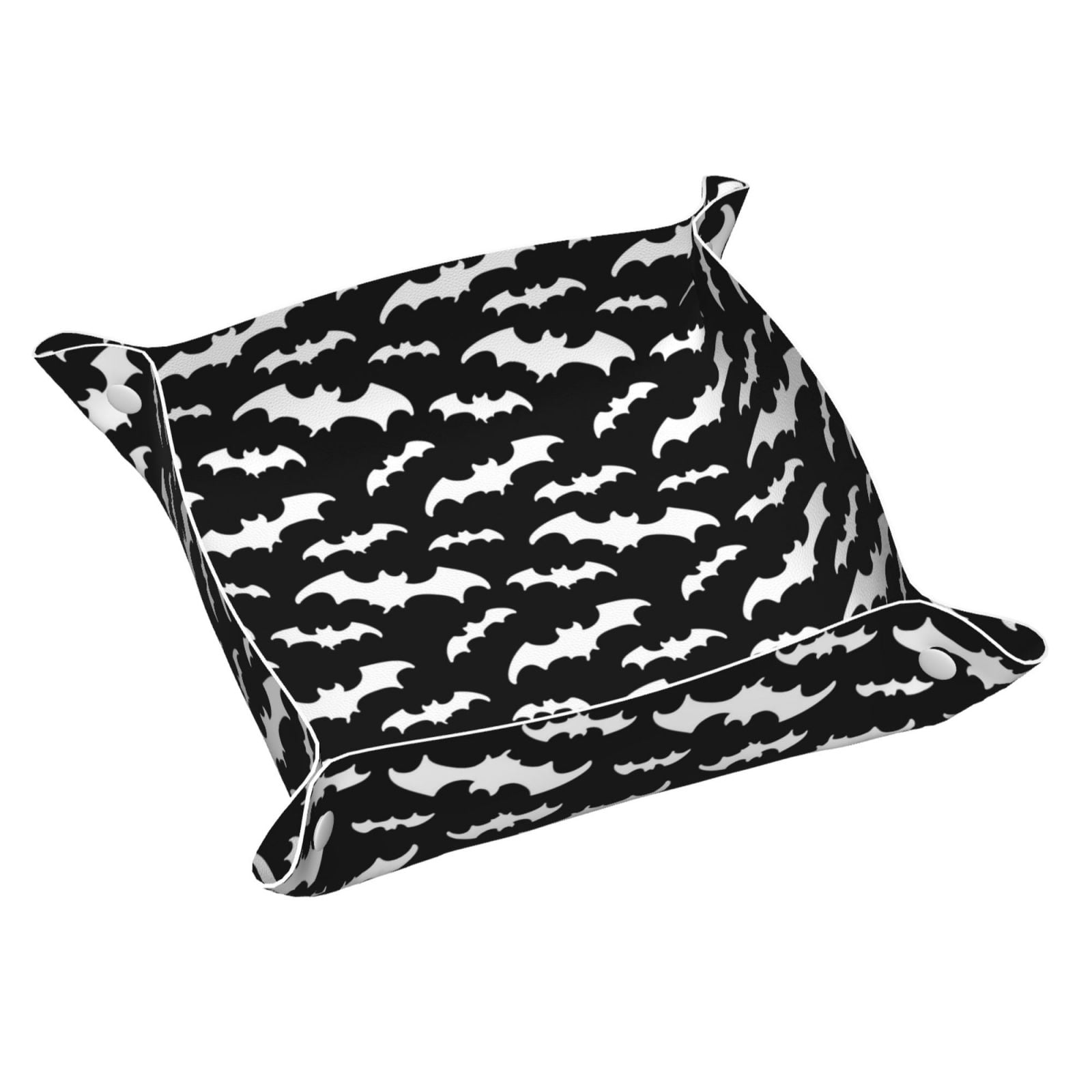 Valet Tray, cool Black white bats Faux Leather Desk Tray Vanity Tray ...