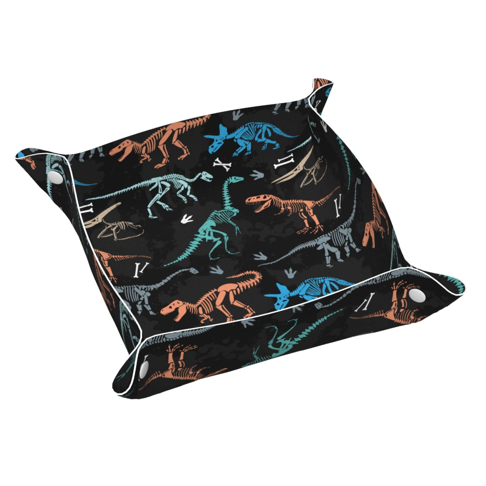 Valet Tray, cool Dinosaur Faux Leather Desk Tray Vanity Tray Night ...