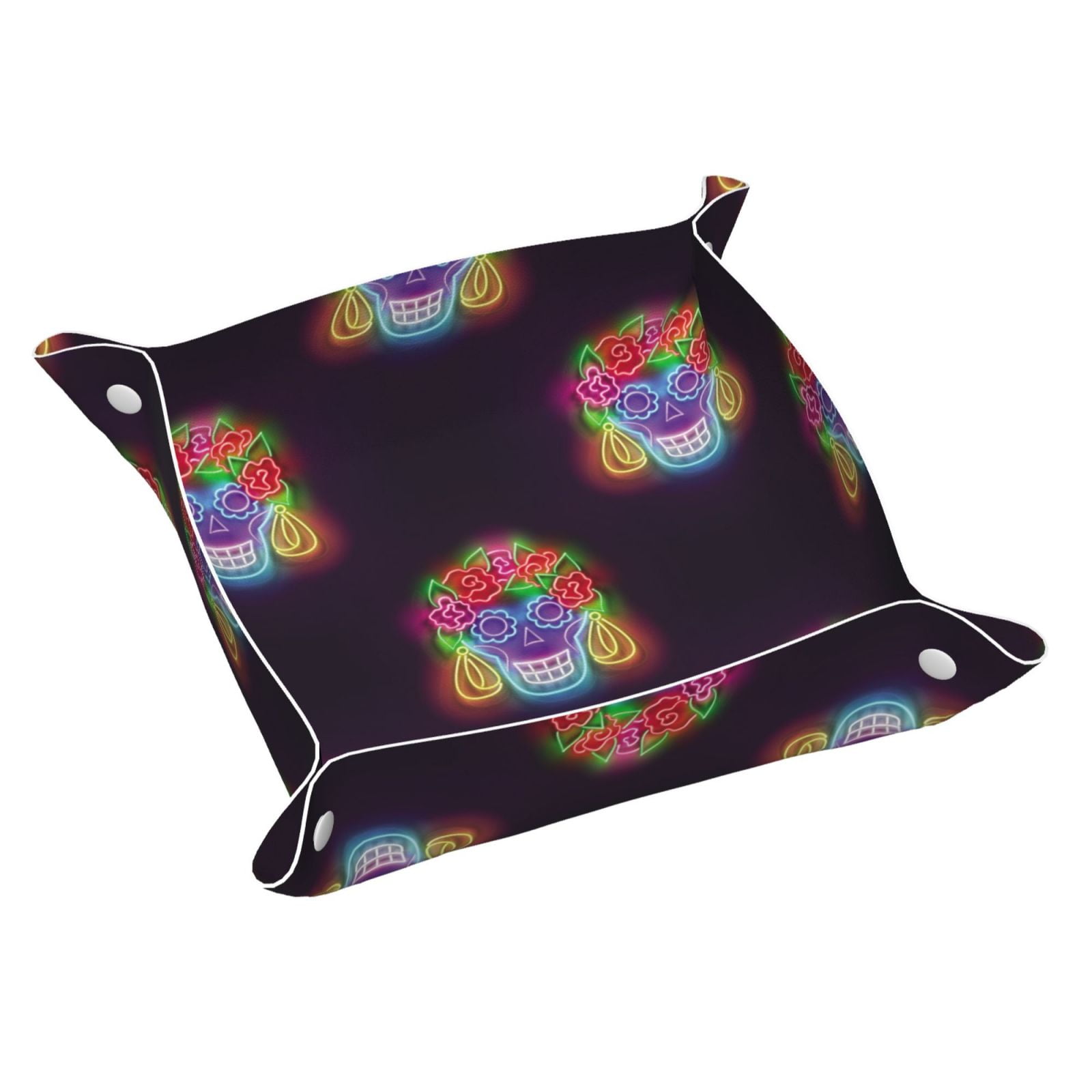 Valet Tray, cool Light Bulb Pattern Faux Leather Desk Tray Vanity Tray ...