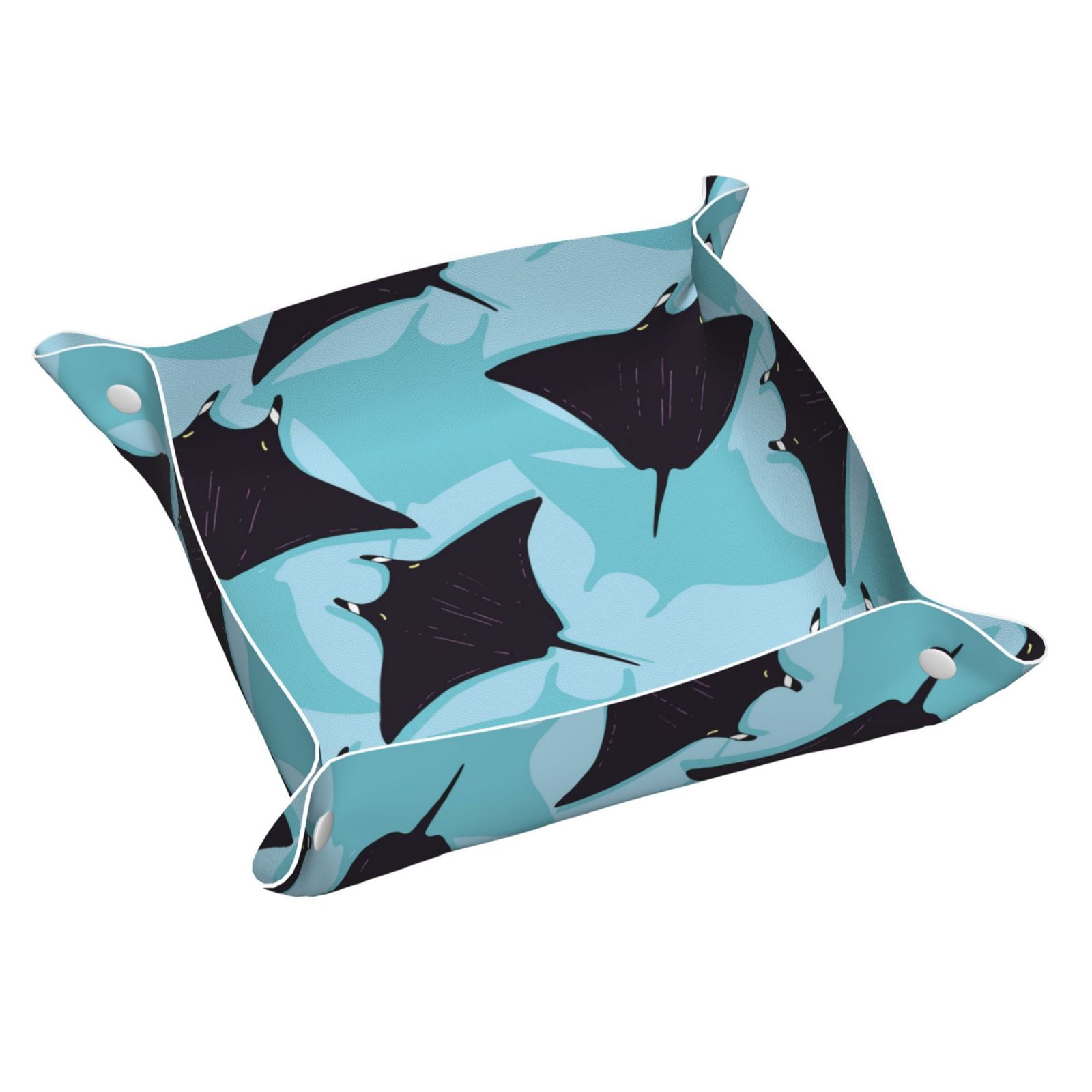 Valet Tray, cool stingray Mint green Faux Leather Desk Tray Vanity Tray ...