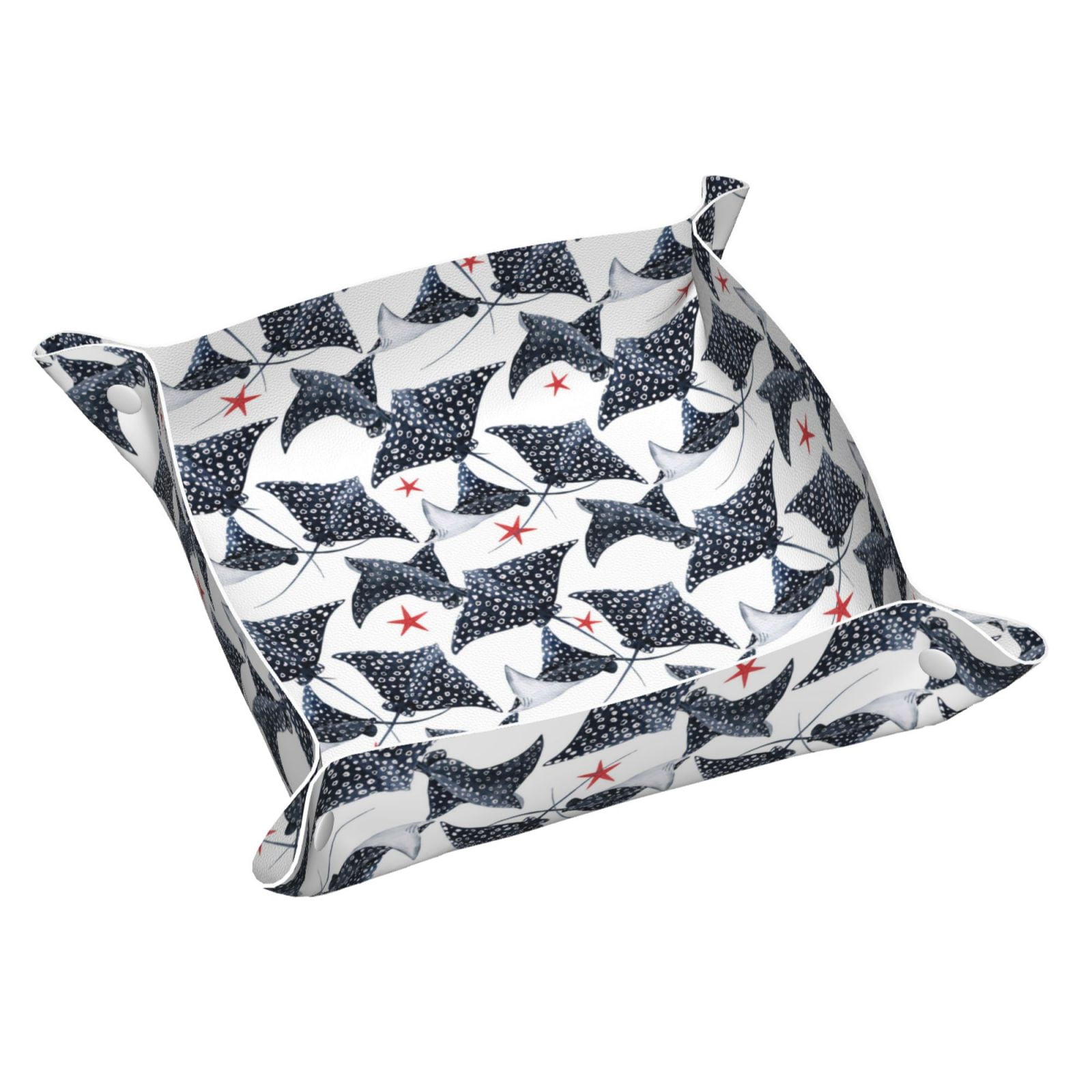 Valet Tray, cool stingray fish cute Faux Leather Desk Tray Vanity Tray ...
