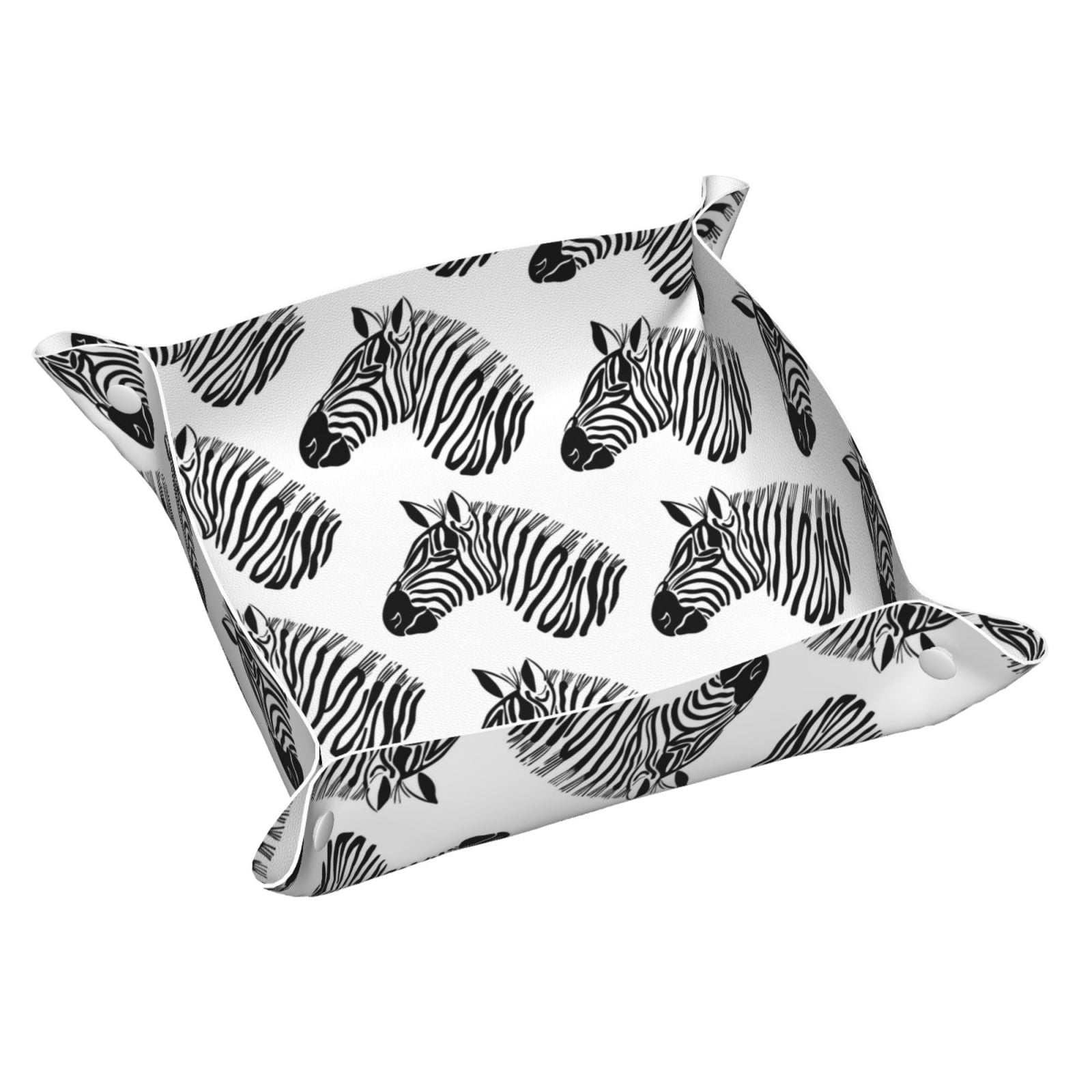 Valet Tray, cool zebra black white Faux Leather Desk Tray Vanity Tray ...