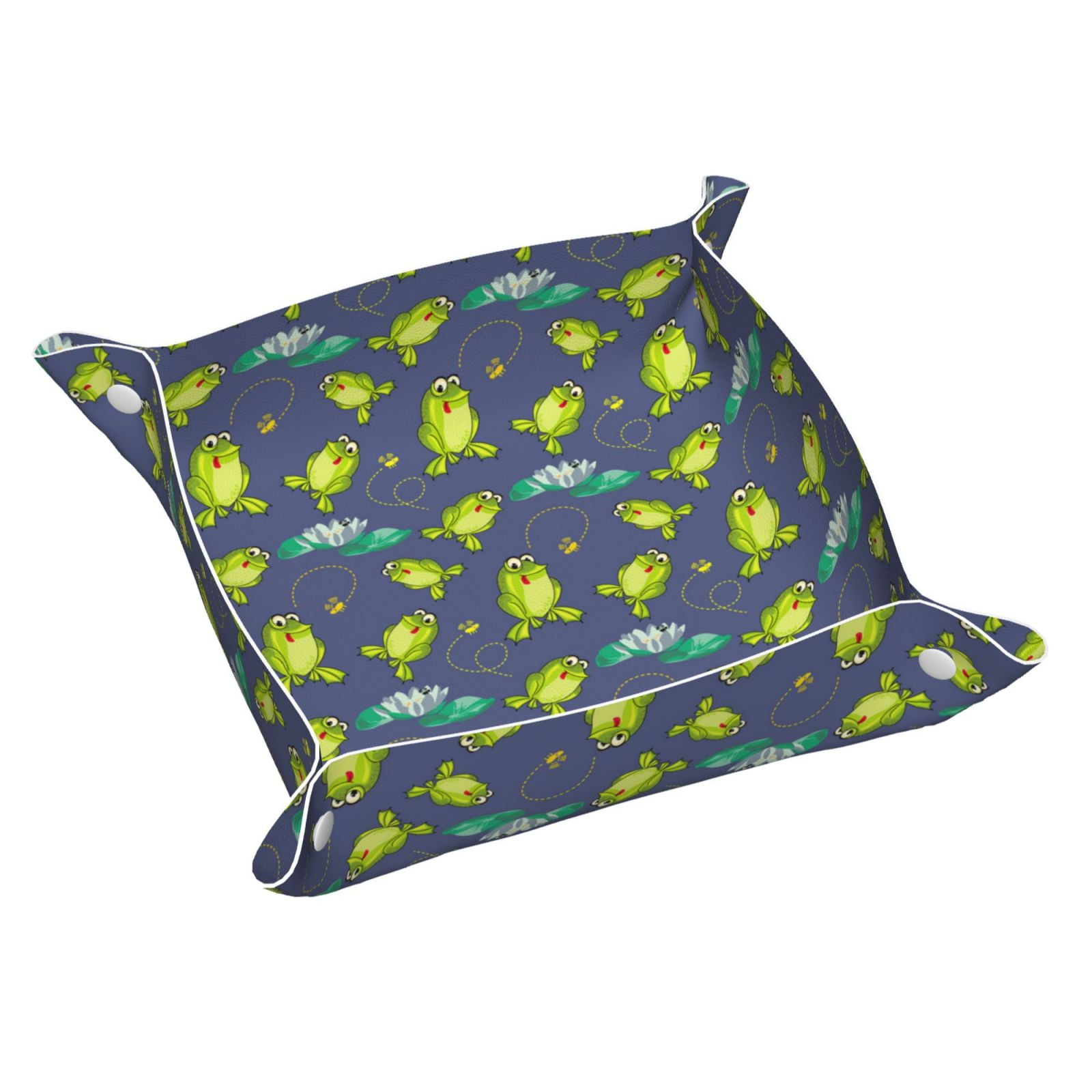 Valet Tray, cute Frogs bee flower Faux Leather Desk Tray Vanity Tray ...
