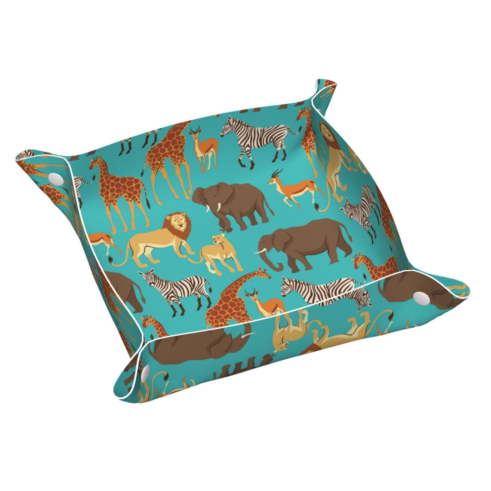 Valet Tray, cute animals D Faux Leather Desk Tray Vanity Tray Night ...