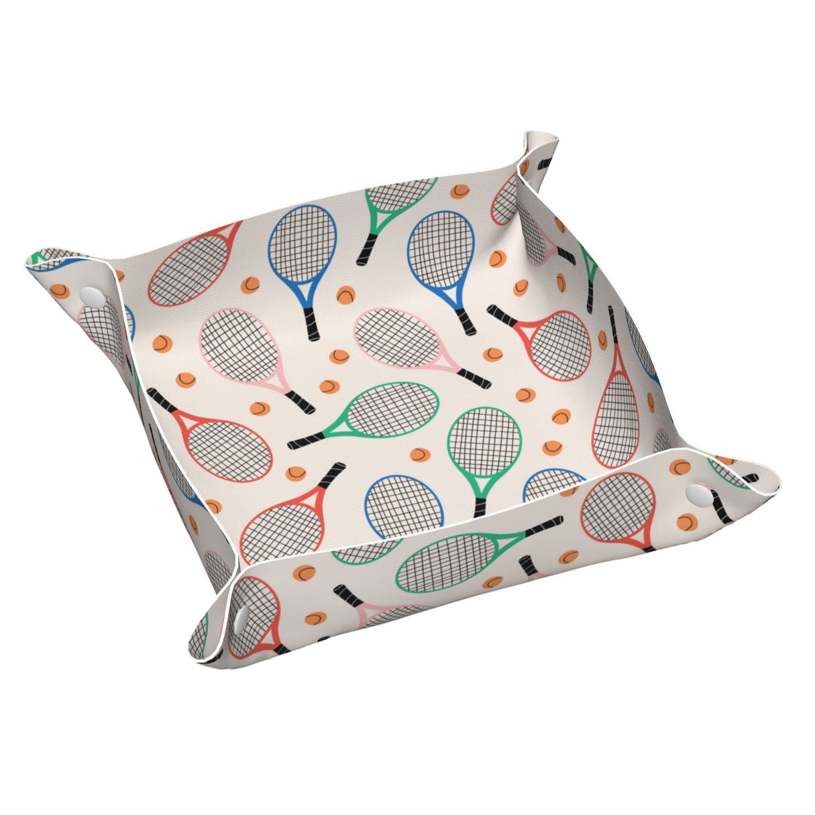 Valet Tray, cute tennis racket Faux Leather Desk Tray Vanity Tray Night ...