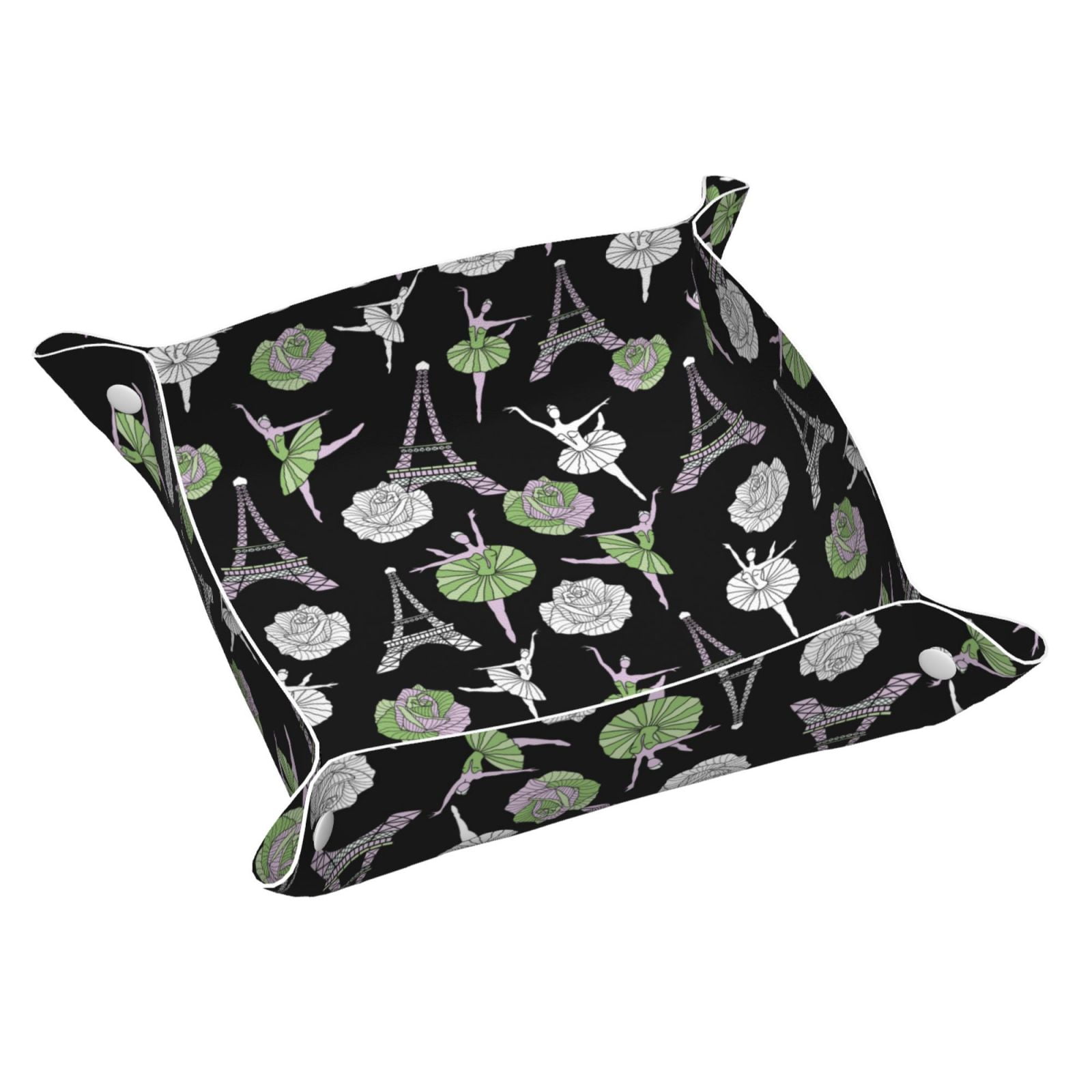 Valet Tray, flower Tower ballet Faux Leather Desk Tray Vanity Tray ...