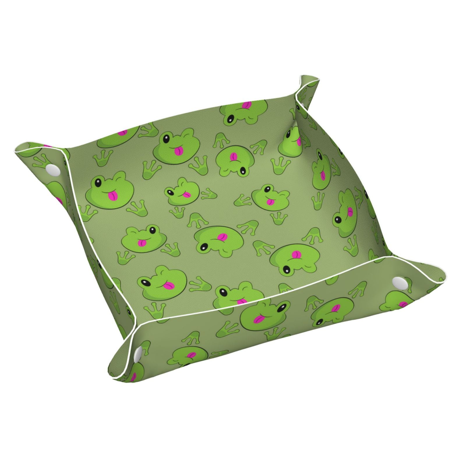 Valet Tray, funny frogs green cute Faux Leather Desk Tray Vanity Tray ...