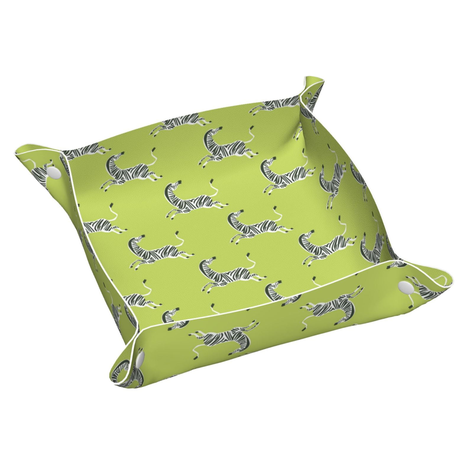 Valet Tray, funny retro Zebra green Faux Leather Desk Tray Vanity Tray ...