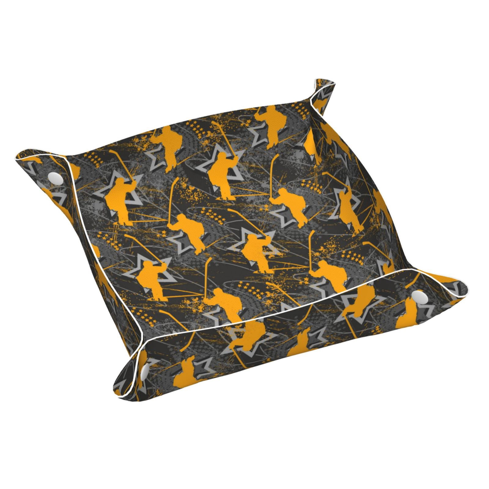 Valet Tray, gold hockey player star Faux Leather Desk Tray Vanity Tray ...