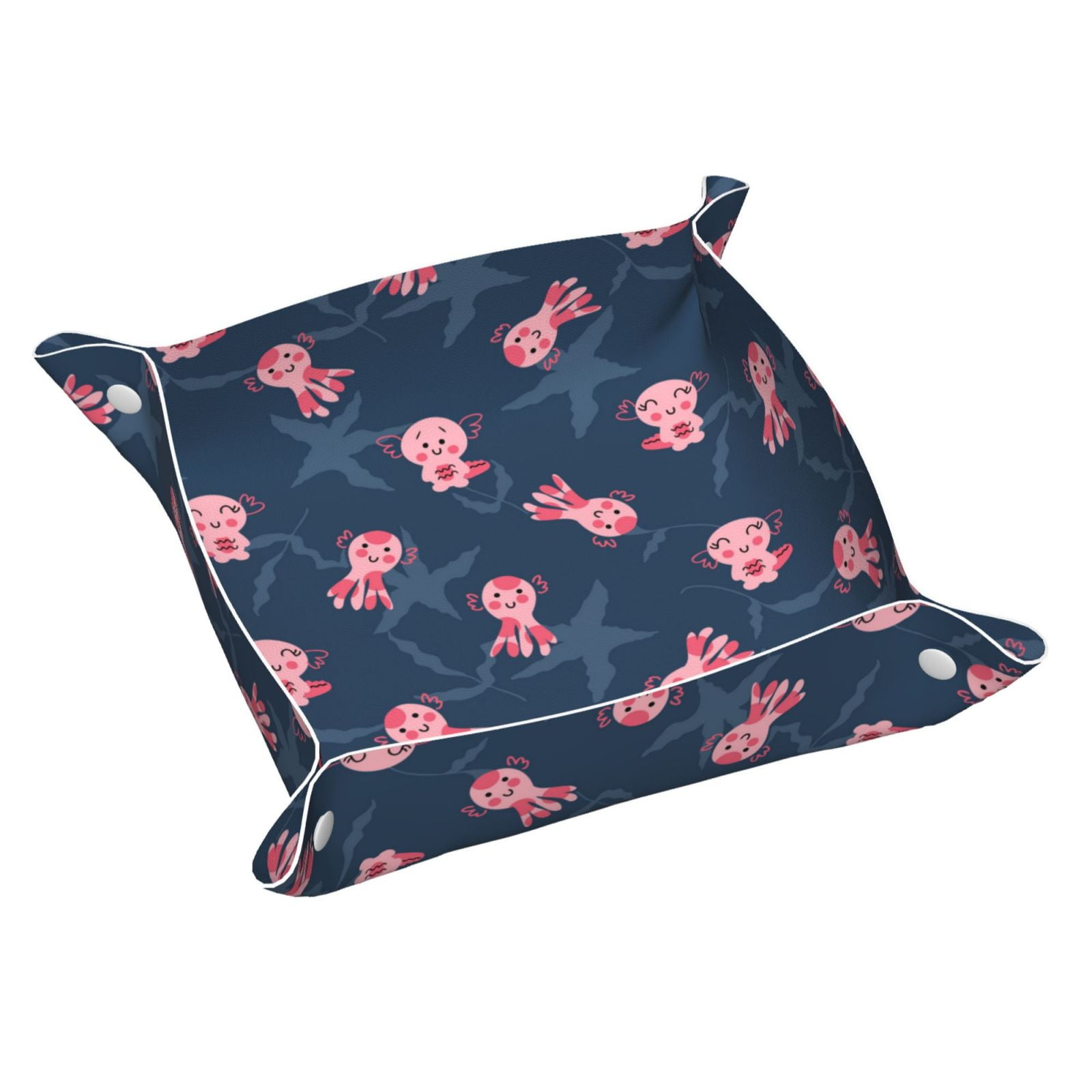 Valet Tray, octopus Axolotl funny Faux Leather Desk Tray Vanity Tray ...