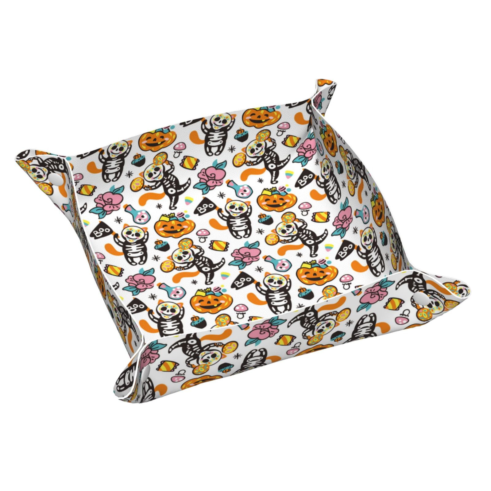 Valet Tray, skeleton_and_roza Faux Leather Desk Tray Vanity Tray Night ...