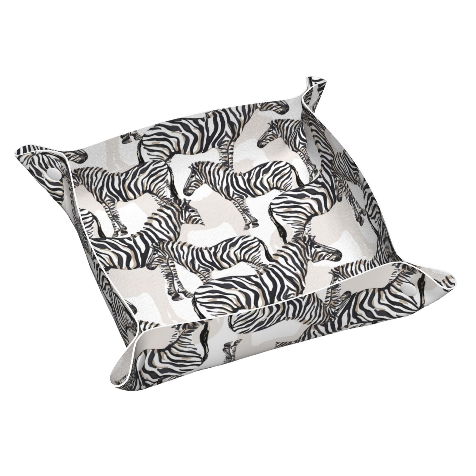 Valet Tray, vintage zebra cool Faux Leather Desk Tray Vanity Tray Night ...