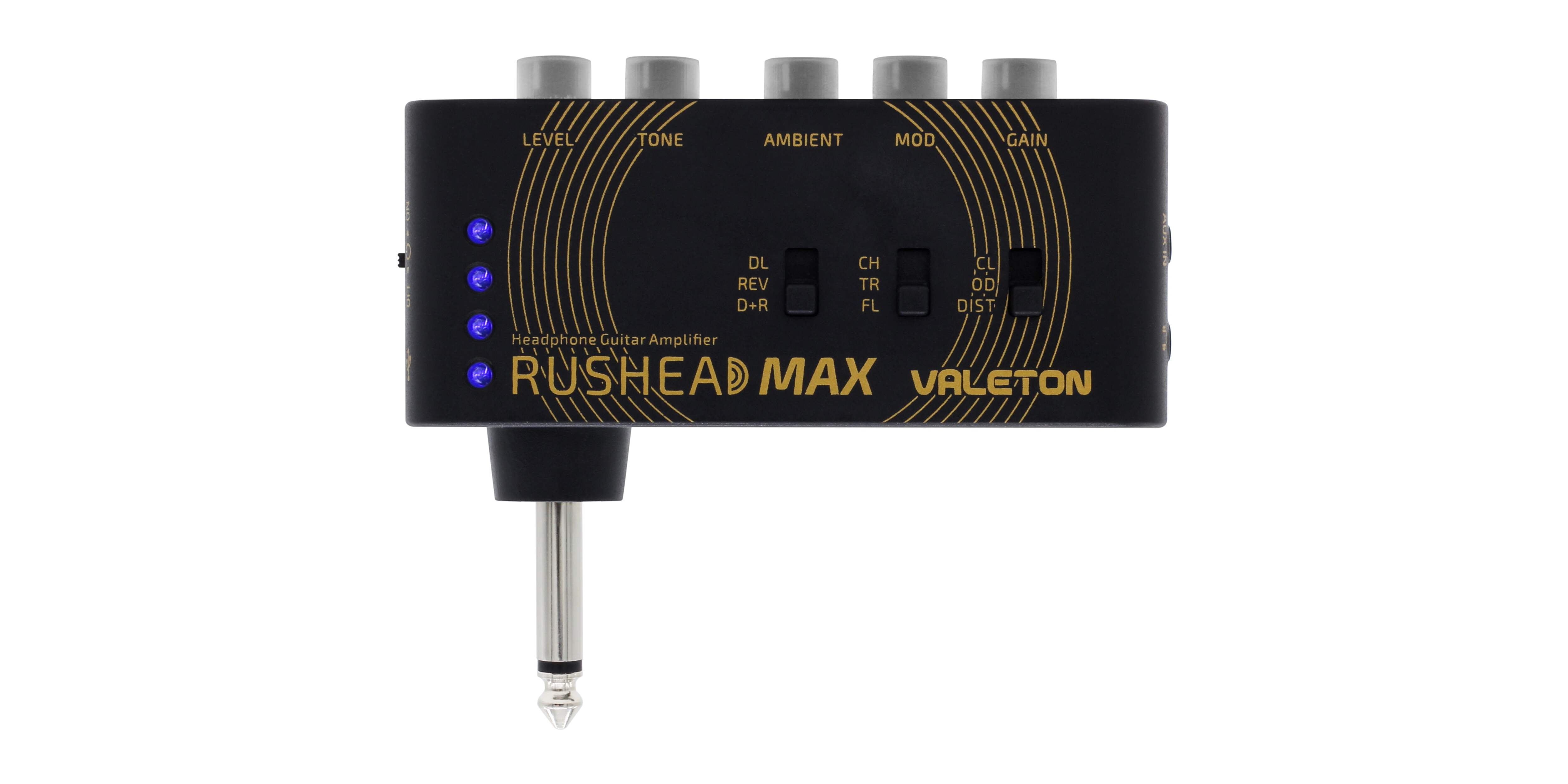 Valeton Rushead Max USB Chargable Portable Pocket Guitar Bass Headphone ...