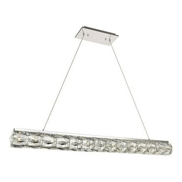Monroe Integrated LED chip light Chrome Pendant Clear Royal Cut Crystal ...