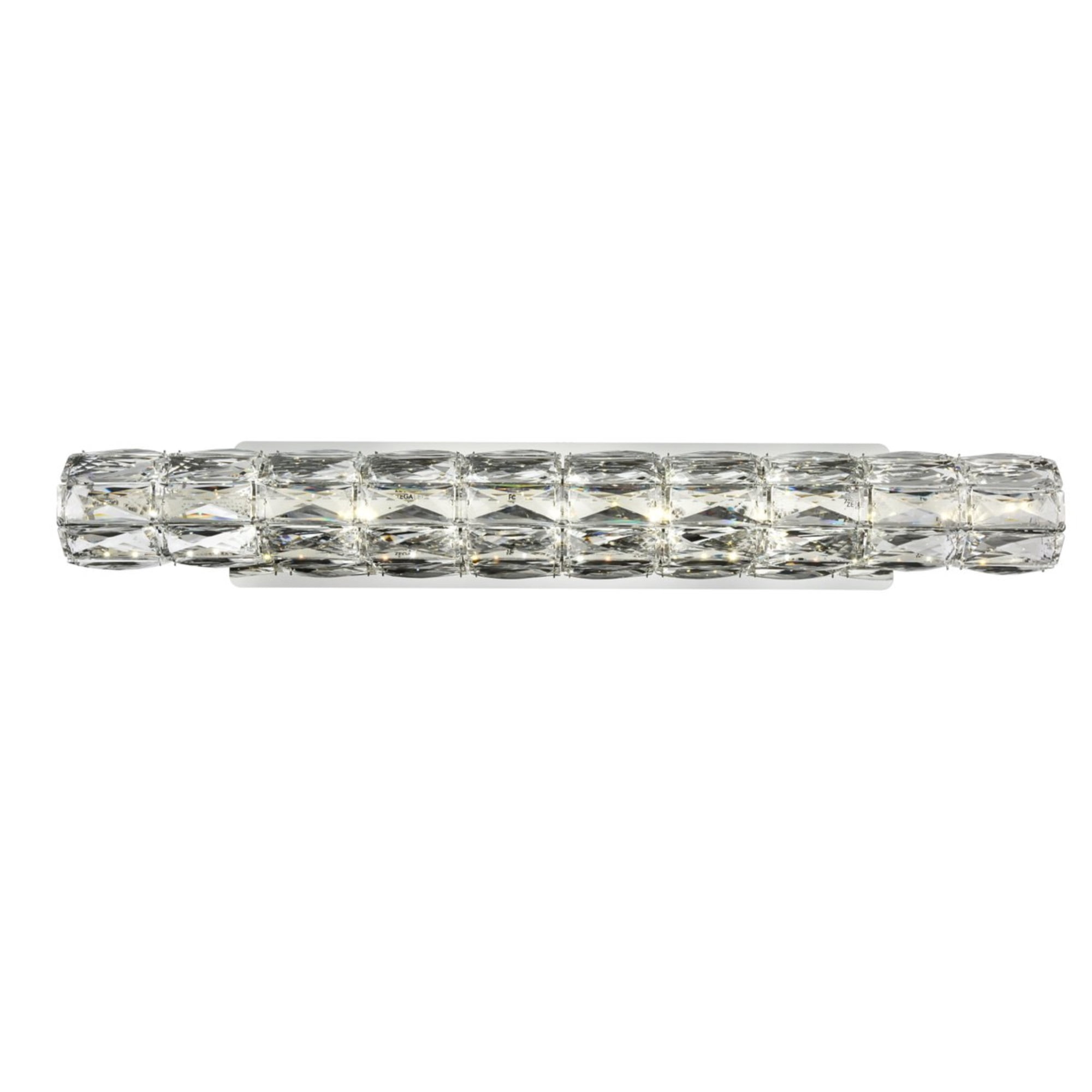 Valetta Integrated LED chip light Chrome Wall Sconce Clear Royal Cut ...
