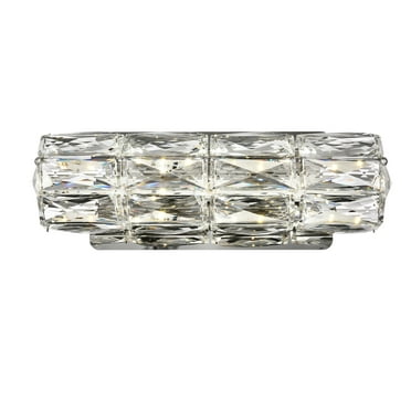 Valetta Integrated LED chip light Chrome Wall Sconce Clear Royal Cut ...