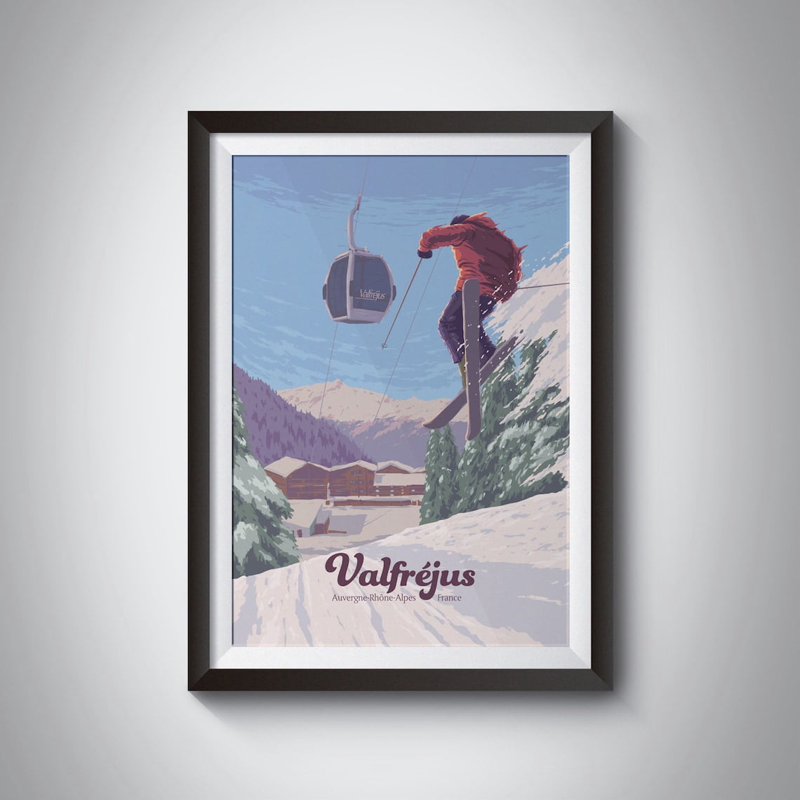 Valfrejus Ski Resort Poster, Savoie Mont Blanc France, La Norma, Modane ...