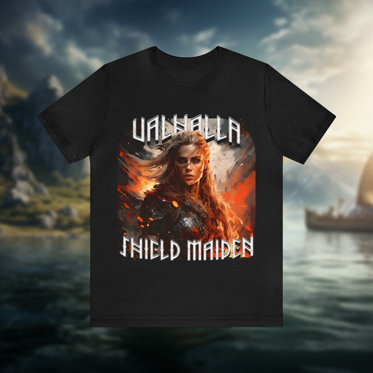 Valhalla Shield Maiden Shirt - Norse Warrior Women's Tee - Walmart.com