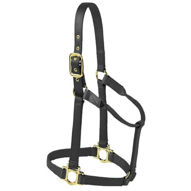 Rambo Micklem Leather Halter Standard Black - Walmart.com