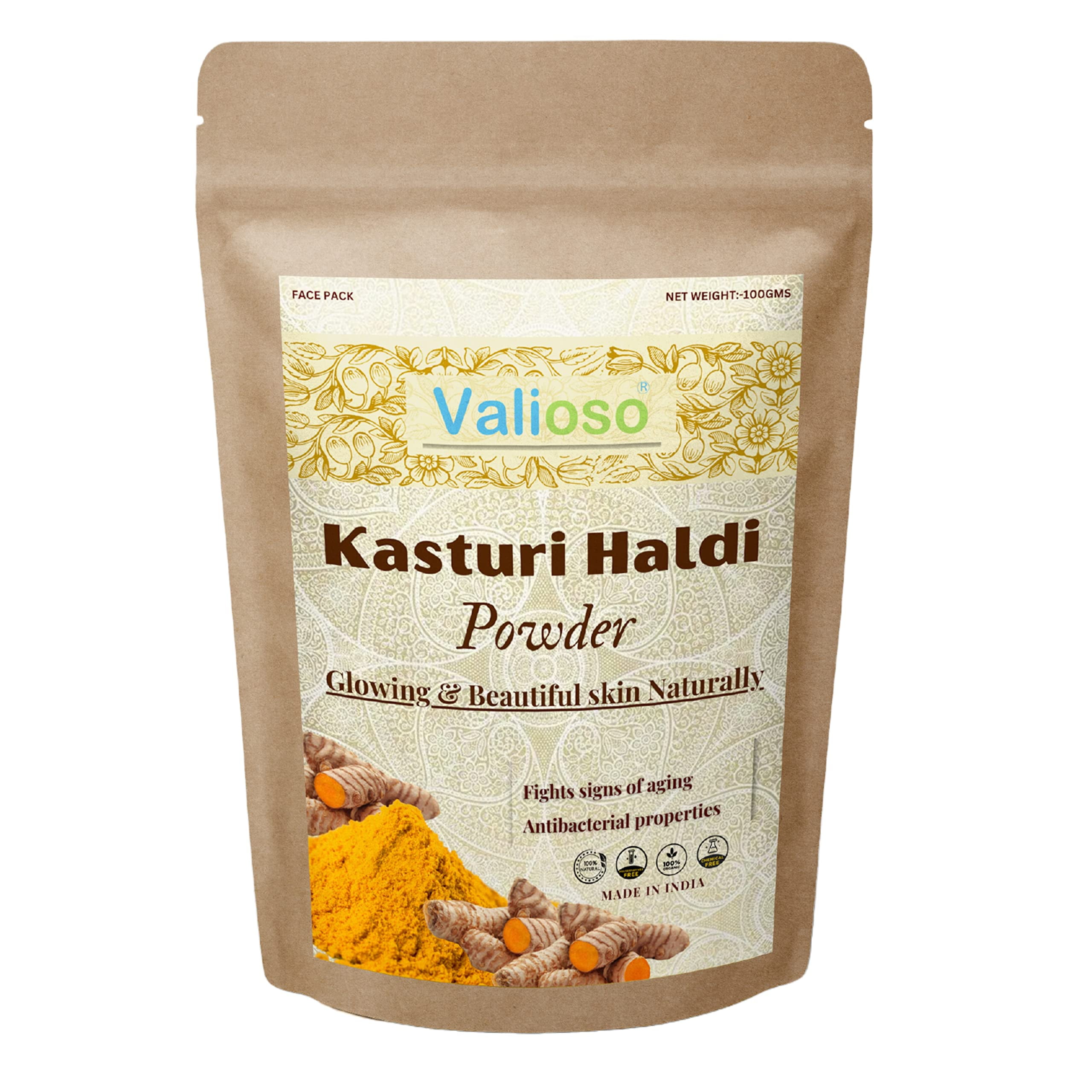 Valioso Kasturi Haldi Powder for face beauty/Wild Turmeric Powder ...
