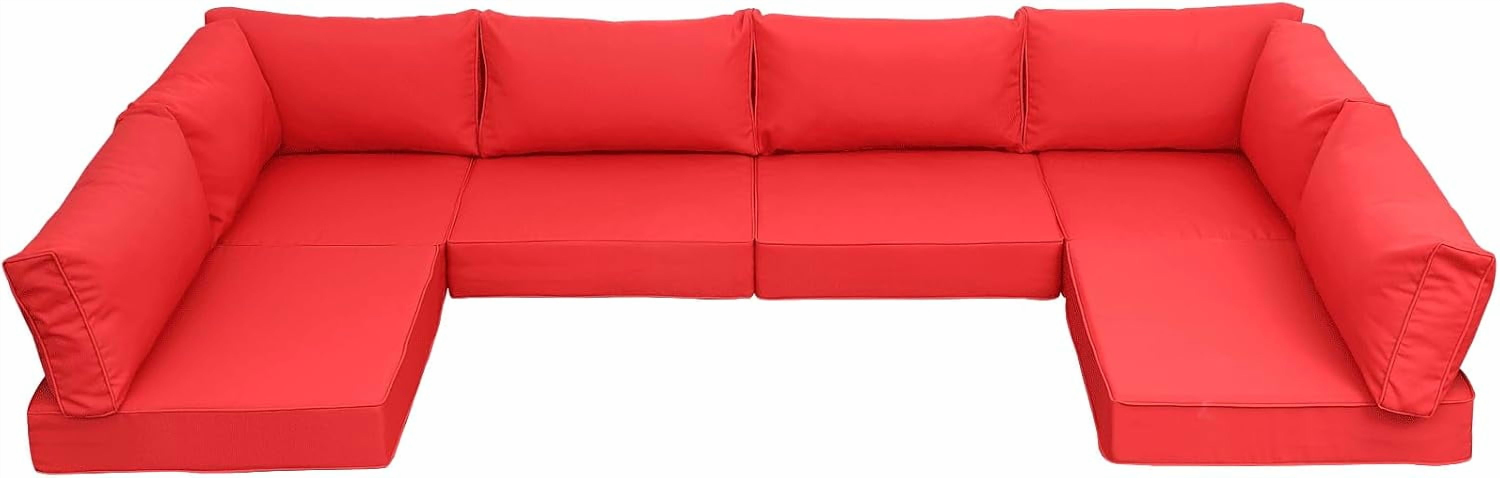 Valita Outdoor Furniture Replacement Cushions, Fits 6-seat Sectional ...