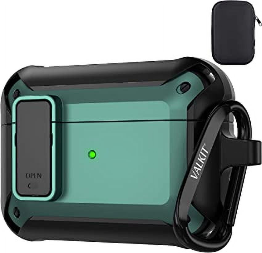 Valkit Case for Airpods Pro with Lock Military Armor Silicone Case for ...
