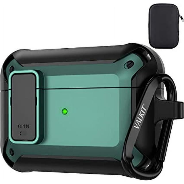Valkit Case for Airpods Pro with Lock Military Armor Silicone Case for ...