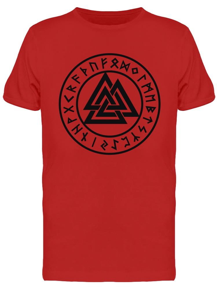 Valknut Rune Circle T-Shirt Men -Image by Shutterstock, Male Small ...