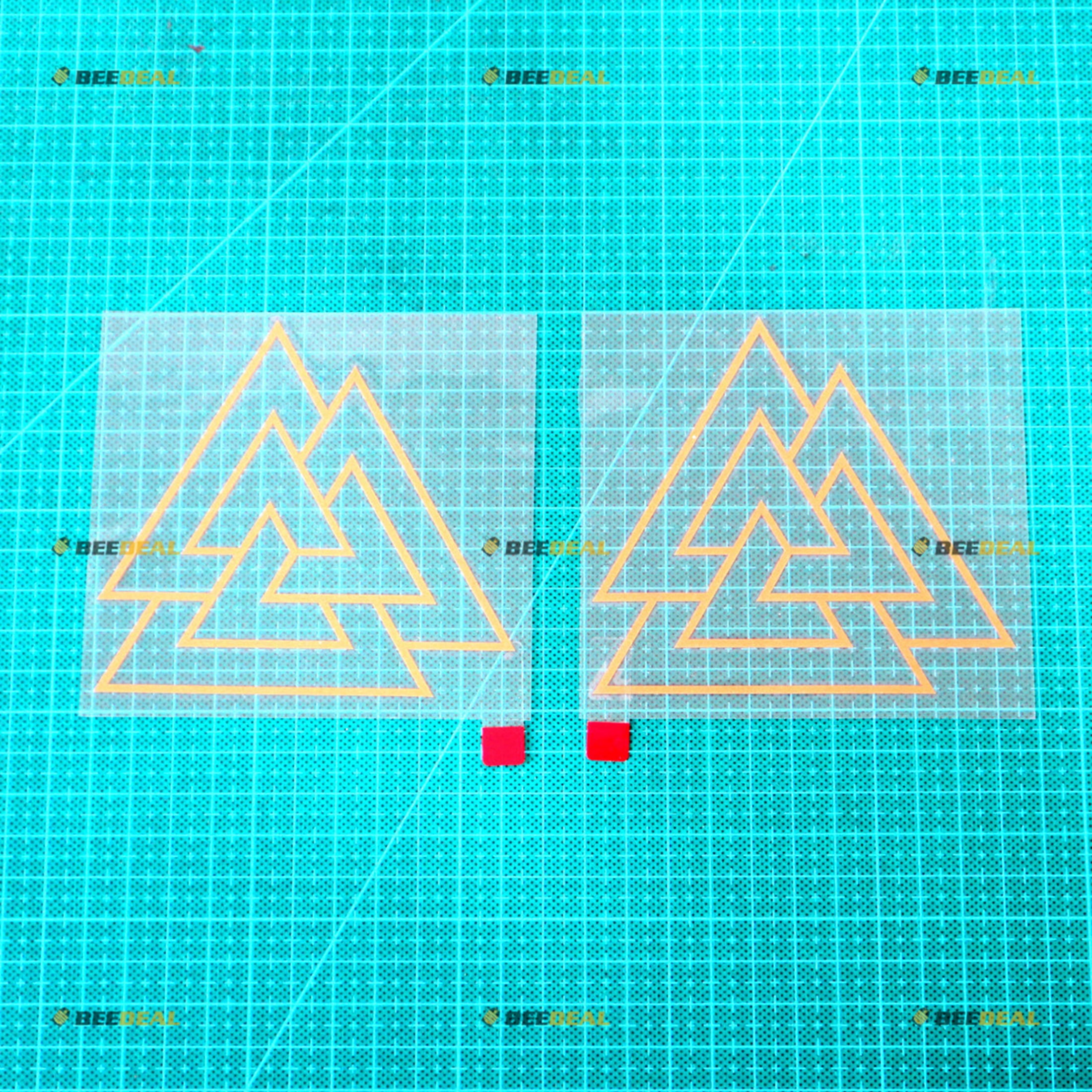 Valknut Symbol Old Norse Viking Decal Sticker Vinyl - 2 Pack Gold, 4 ...