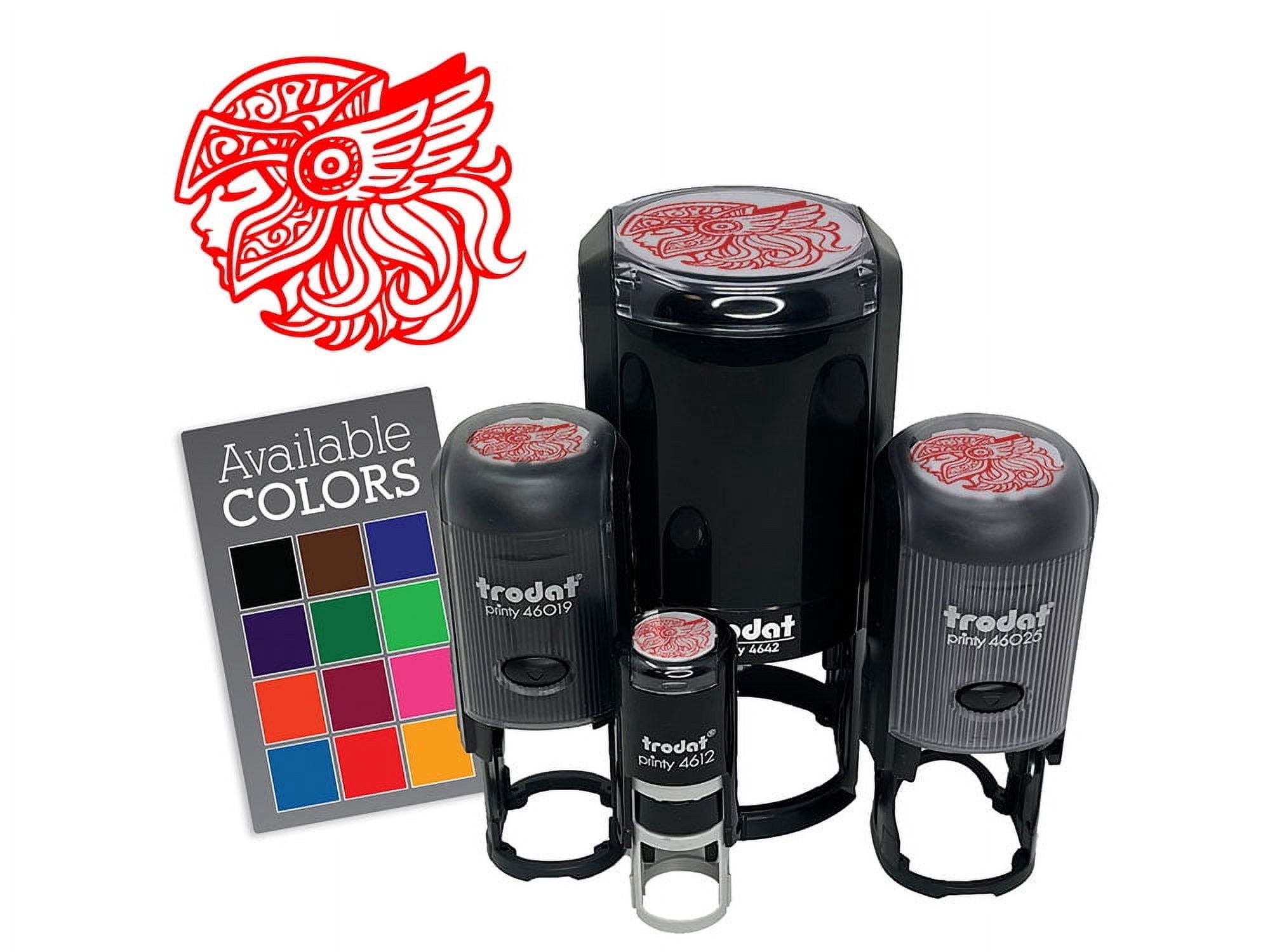 Valkyrie Female Viking Warrior Knight Winged Helmet Self-Inking Rubber ...