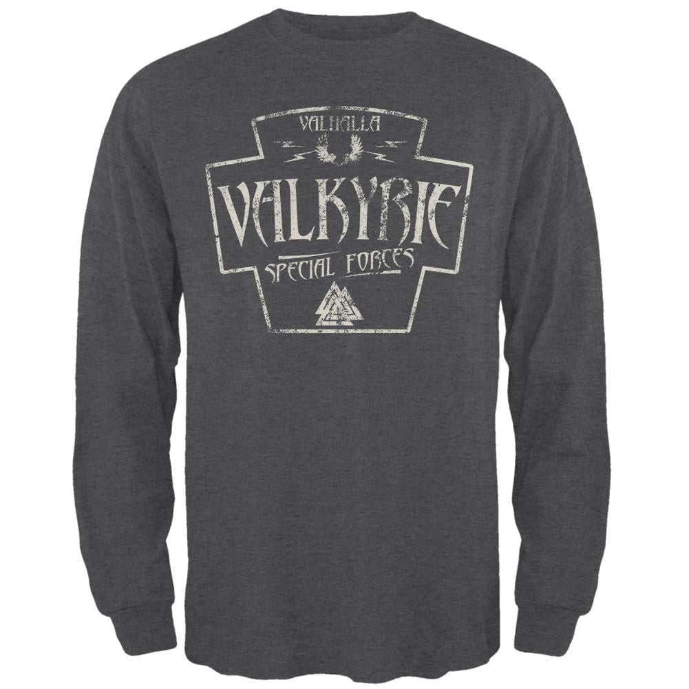 Valkyrie Valhalla Special Forces Retro Vintage Mens Long Sleeve T Shirt ...