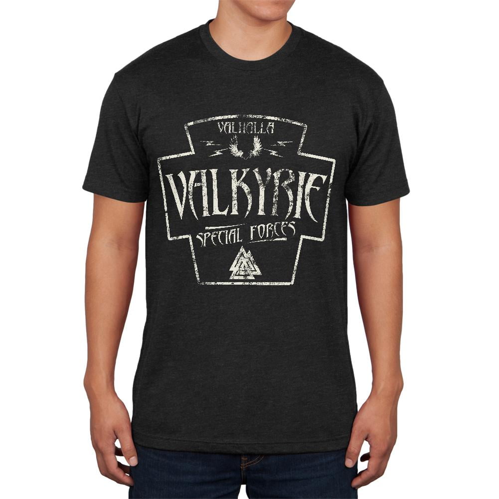 Valkyrie Valhalla Special Forces Retro Vintage Mens Soft T Shirt ...