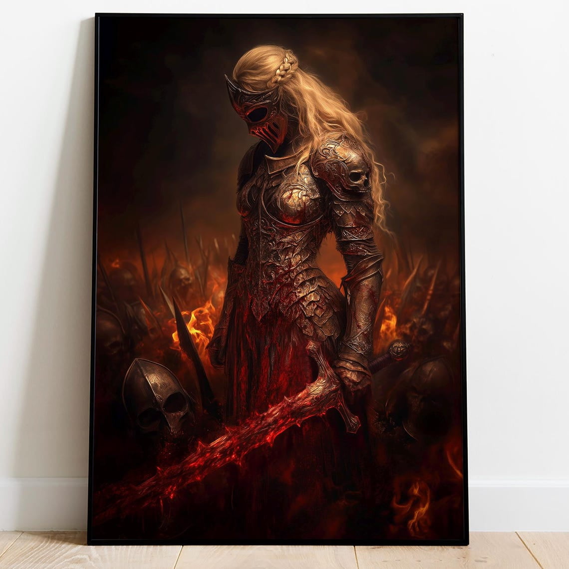 Valkyrie Wall Art, "The Blood Of Dusk", Poster Or , Dark Academia Print ...