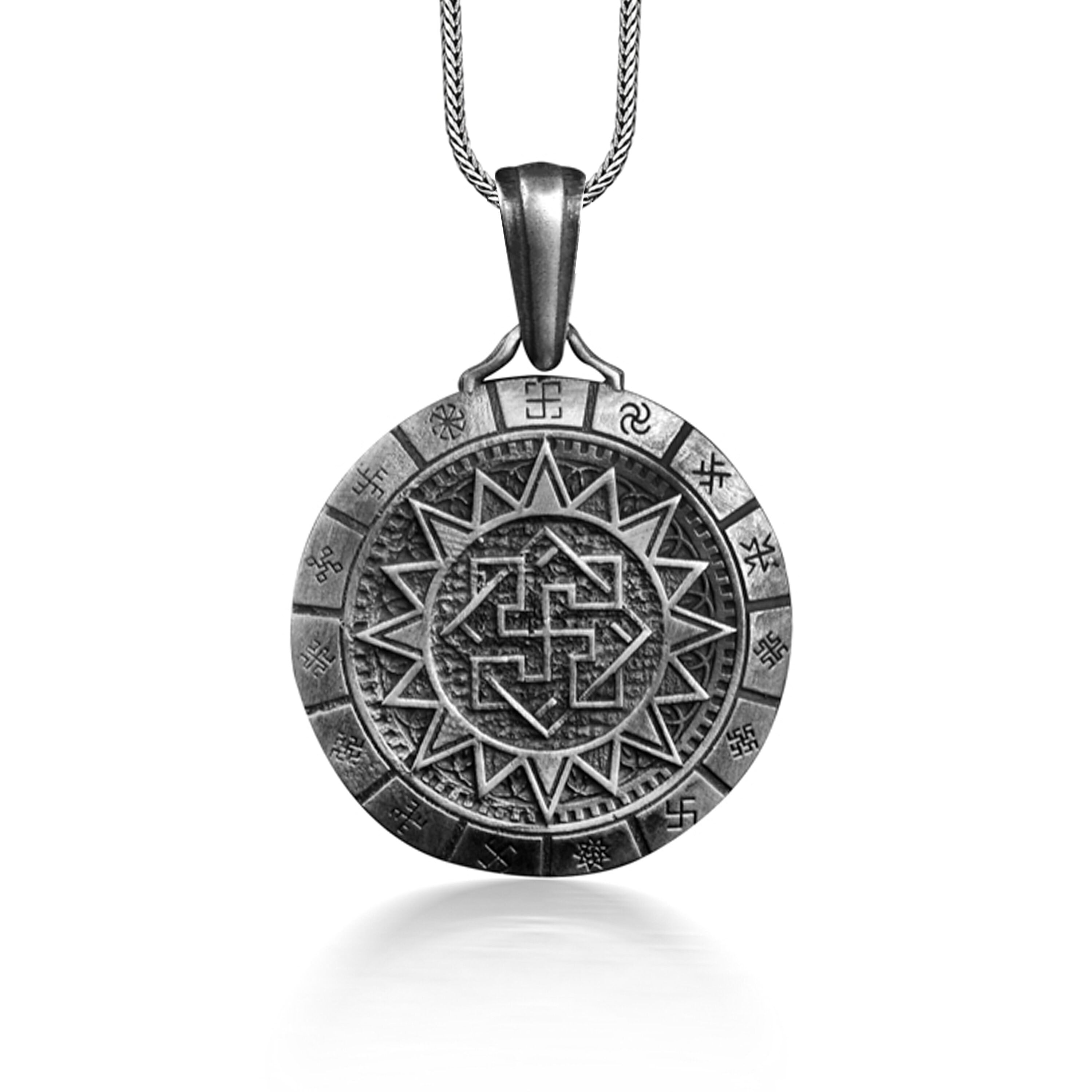 Valkyrie necklace with slavic symbols in mythology, Slavic pagan ...