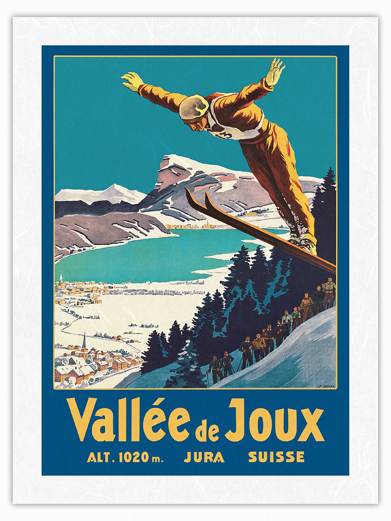 Vallée de Joux Switzerland - Swiss Jura Mountains Ski Jumping - Vintage ...