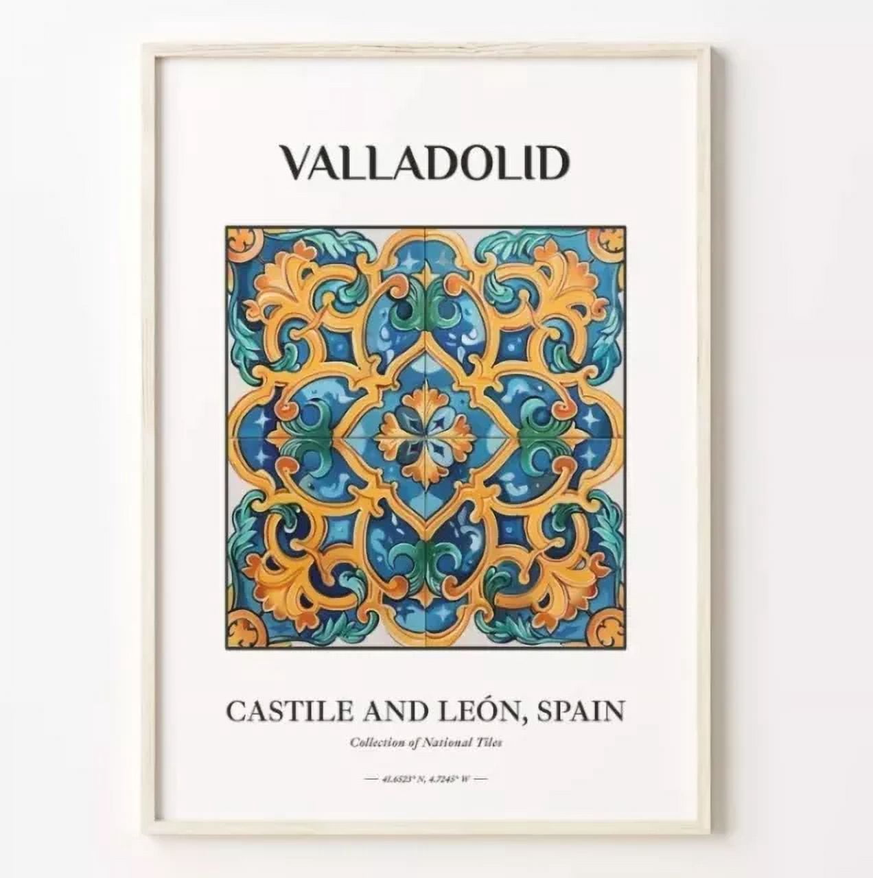 Valladolid Tile Pattern Art Print Castile And Le Wall Decor Home Decor ...