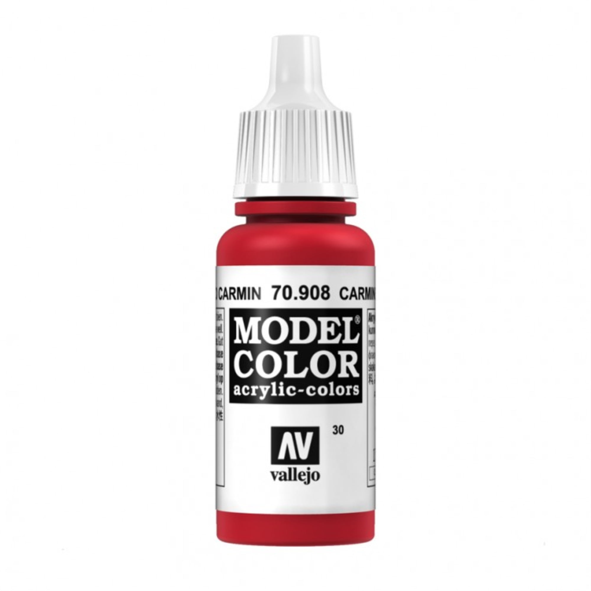Vallejo 70908 Model Color 033 Carmine Red Acrylic Paint 18ml - Walmart.com