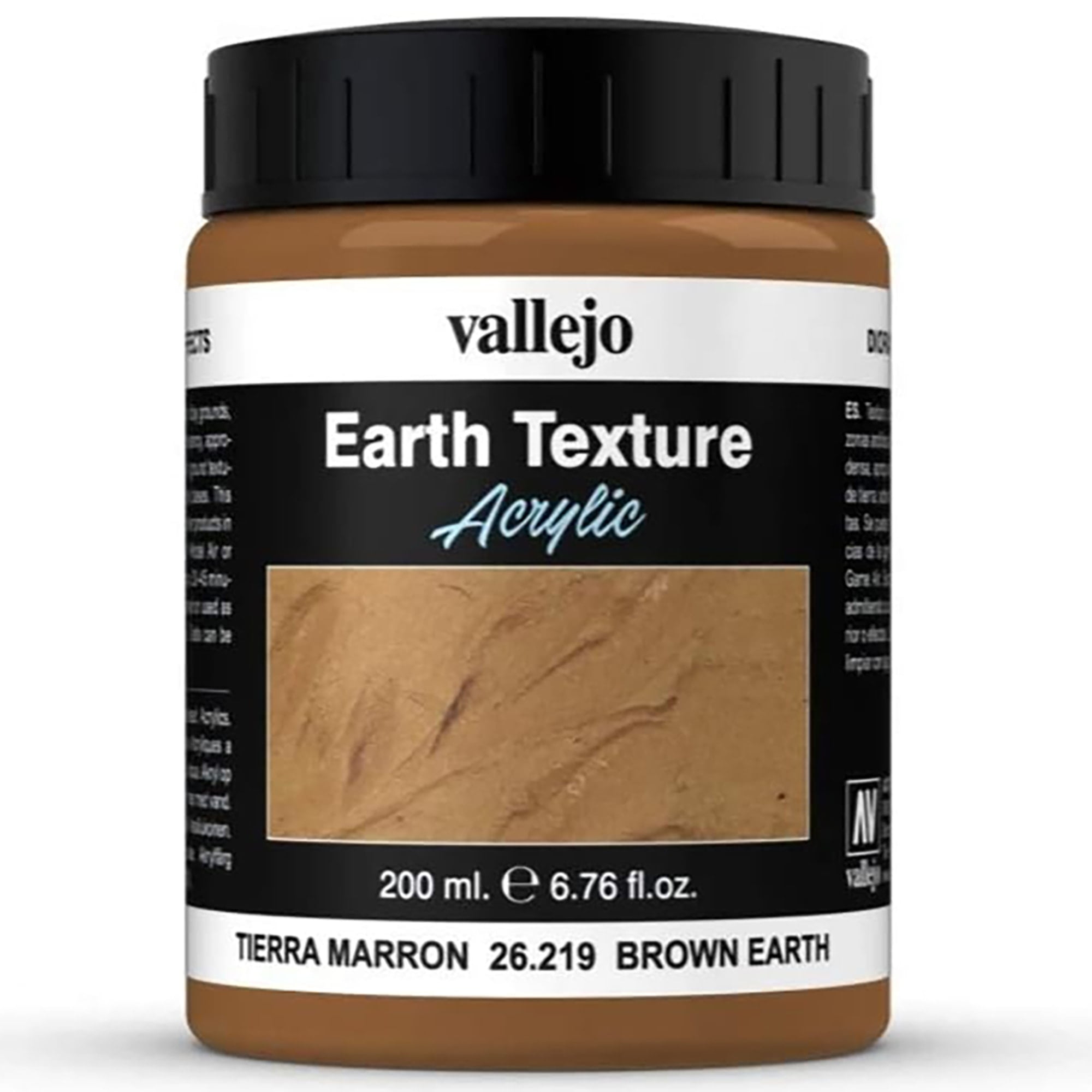 Vallejo Paints: Brown Earth Texture Acrylic, 6.79oz (200ml) - Walmart.com