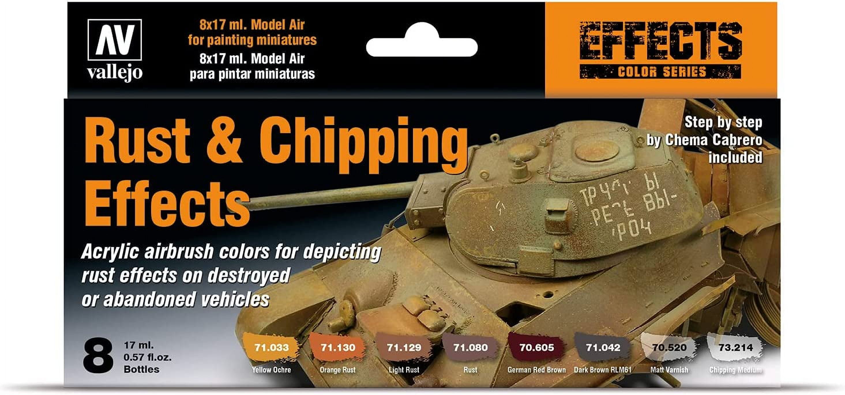 Vallejo Rust and Chipping Effects Colors, 17ML - Walmart.com
