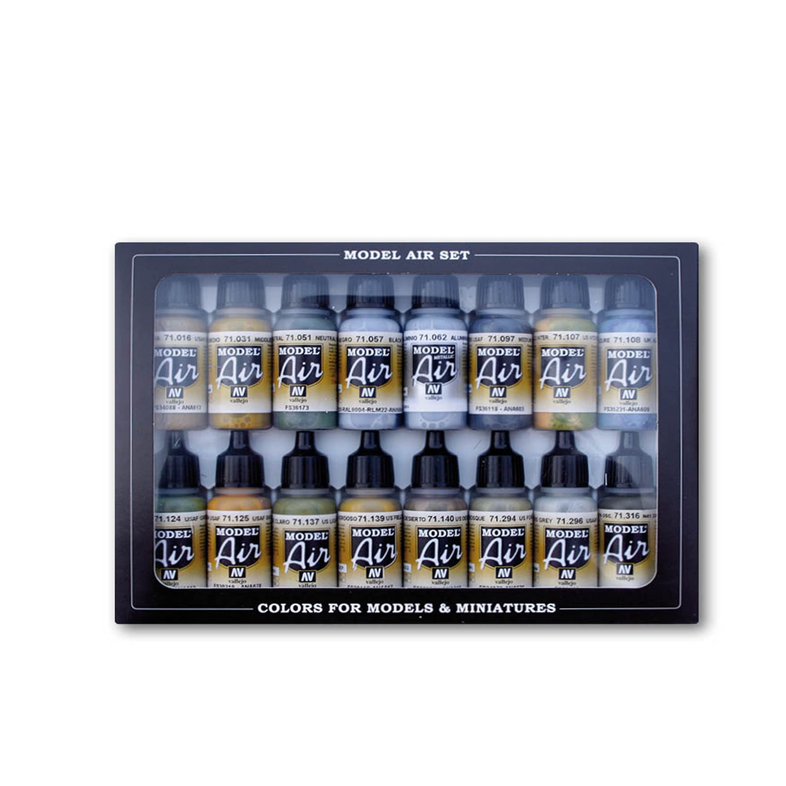 Vallejo WWII USAAF Model Air Paint Set, 17ml, 16-Pack - Walmart.com